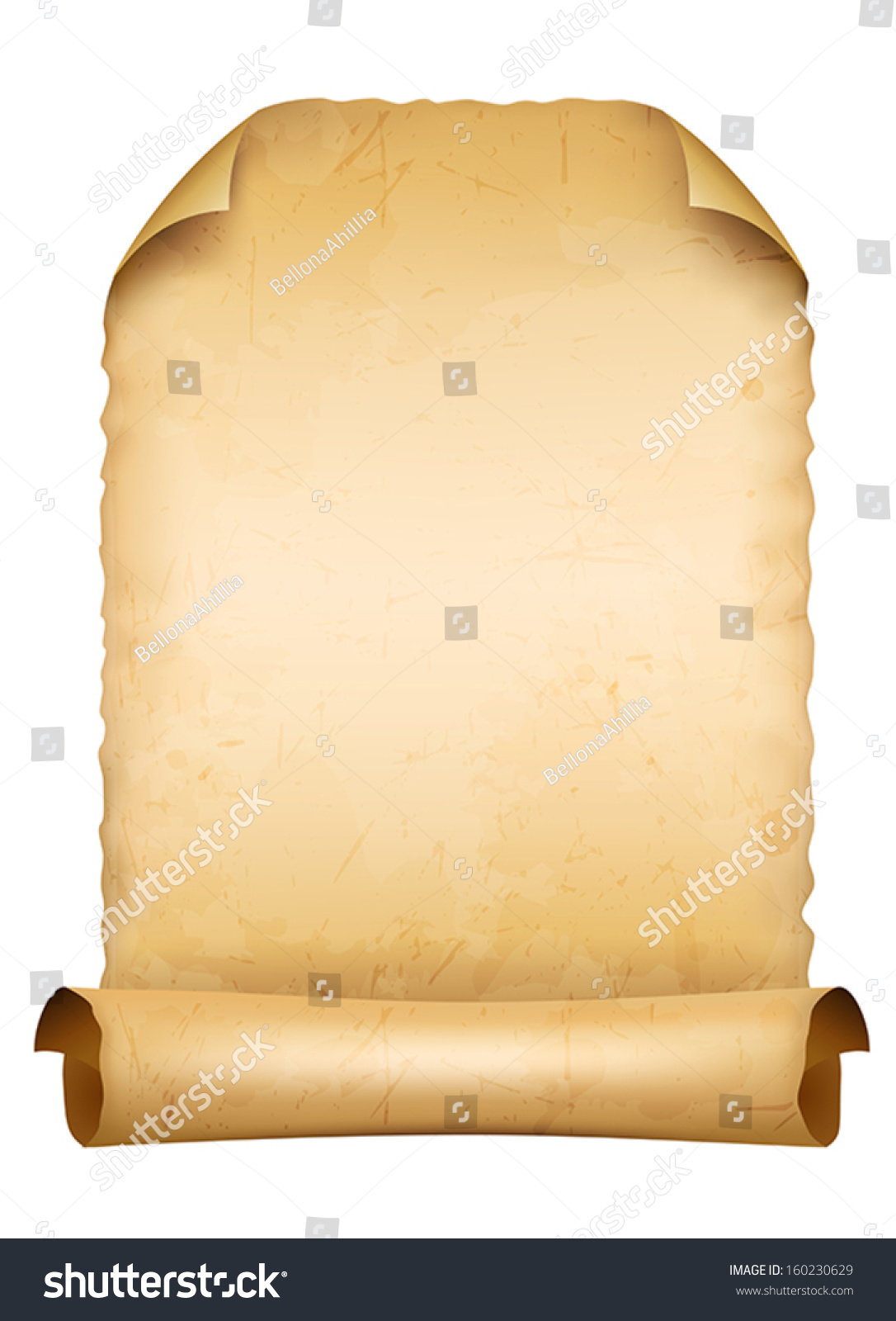 Roll Old Paper Stock Vector (Royalty Free) 160230629