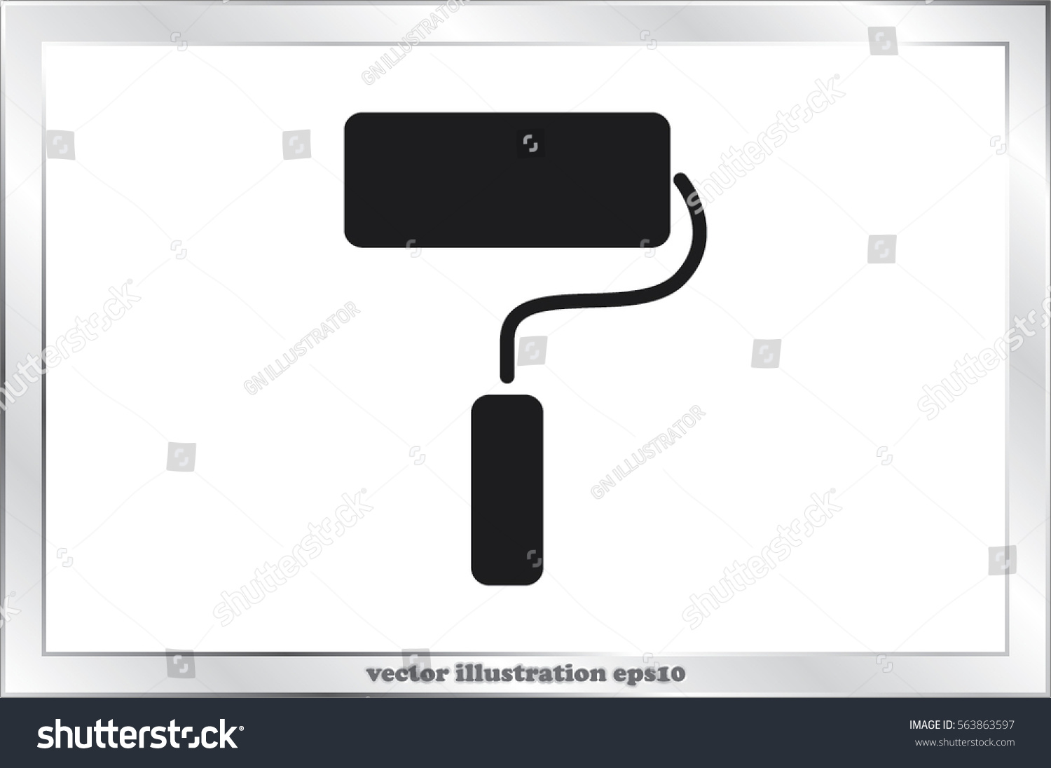 Roll Paint Icon Vector Illustration Stock Vector (Royalty Free ...