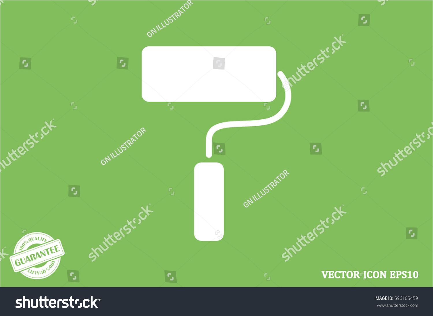 Roll Paint Icon Vector Illustration Stock Vector (Royalty Free ...