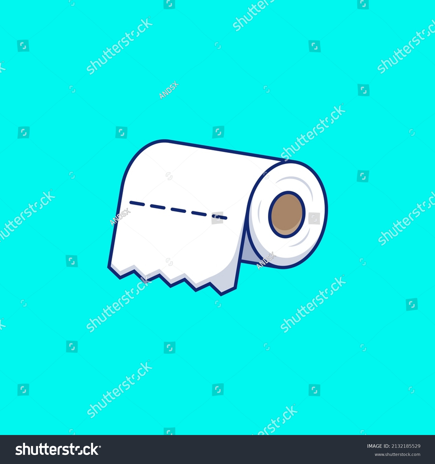 Roll Tissue Paper Cartoon Vector Stock Vector (Royalty Free) 2132185529 ...