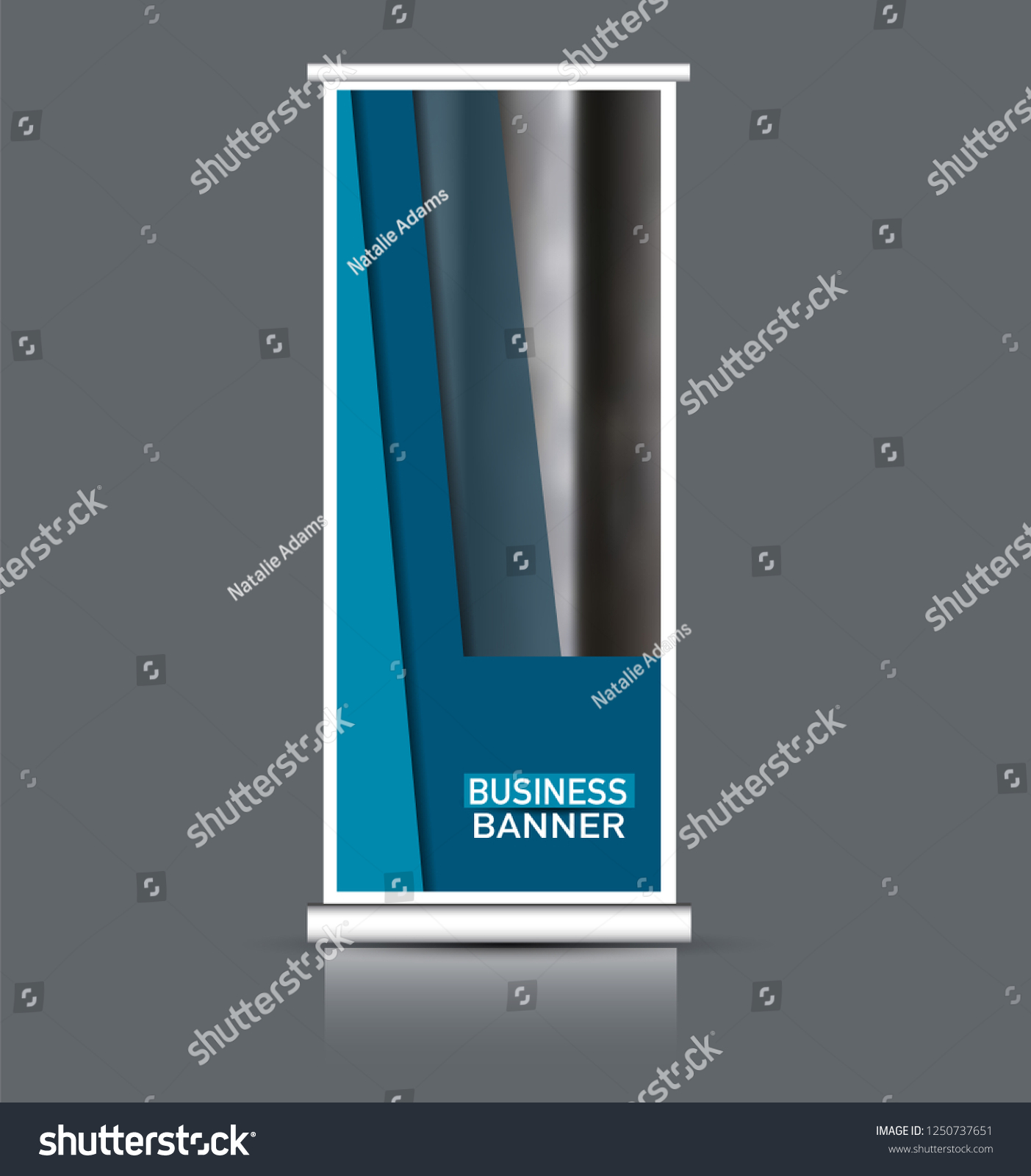 Roll Banner Design Vertical Narrow Flyer Stock Vector (Royalty Free ...