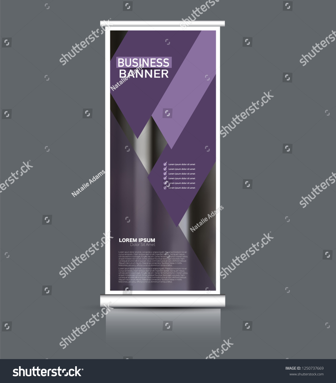 Roll Banner Design Vertical Narrow Flyer Stock Vector (Royalty Free ...