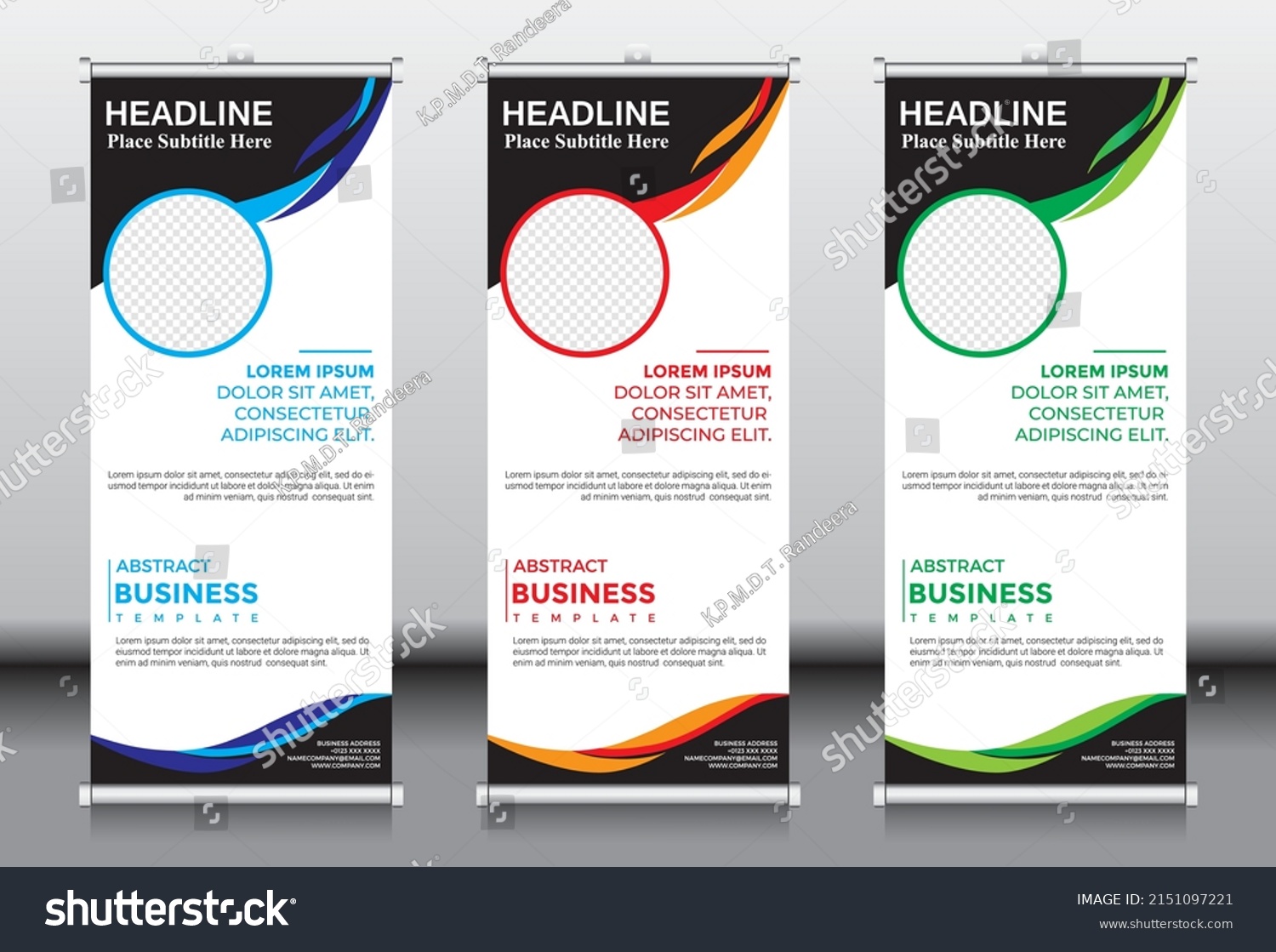 Roll Banner Vector Template Stock Vector (Royalty Free) 2151097221 ...