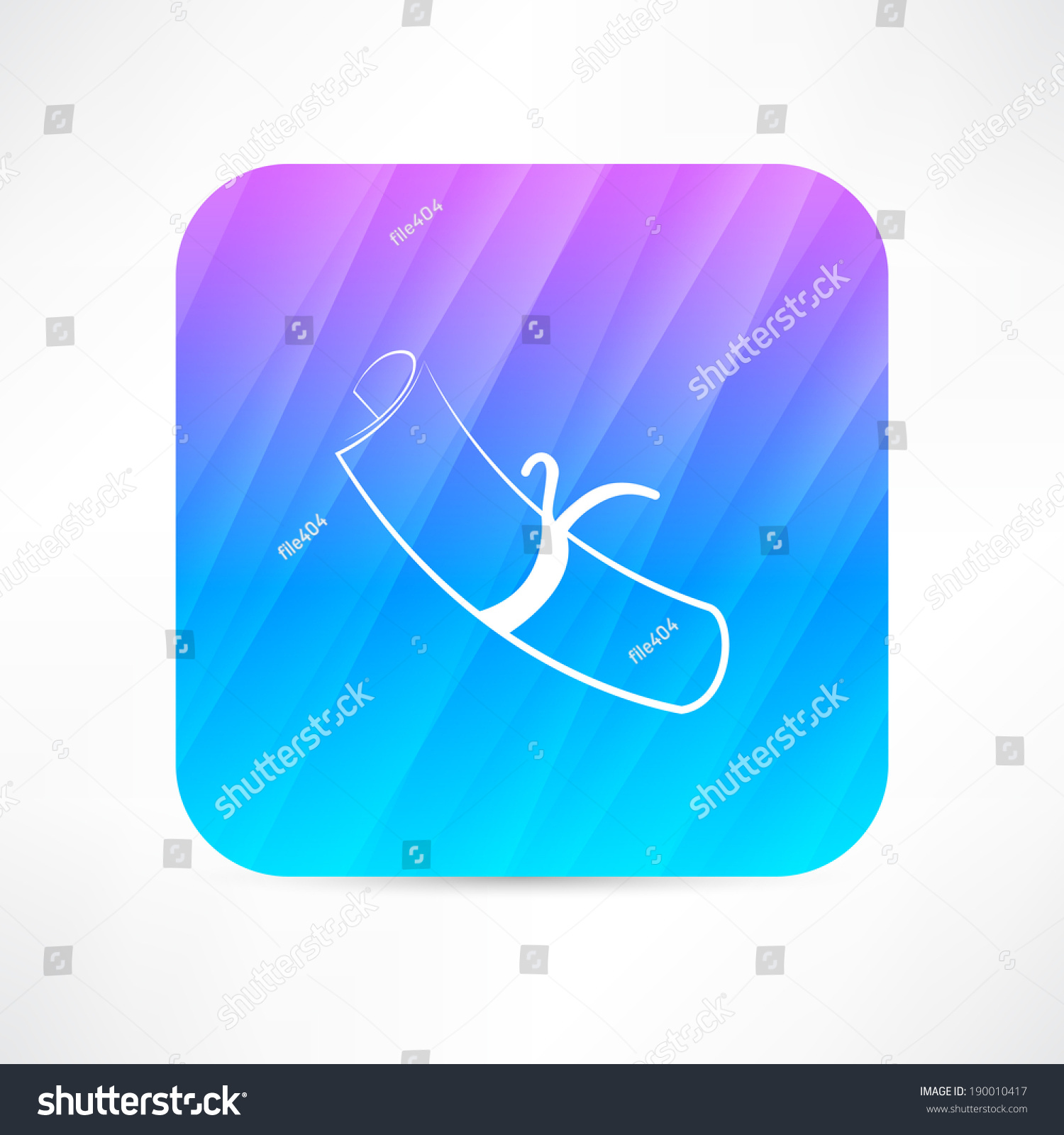 Rolled Letter Icon Stock Vector (Royalty Free) 190010417