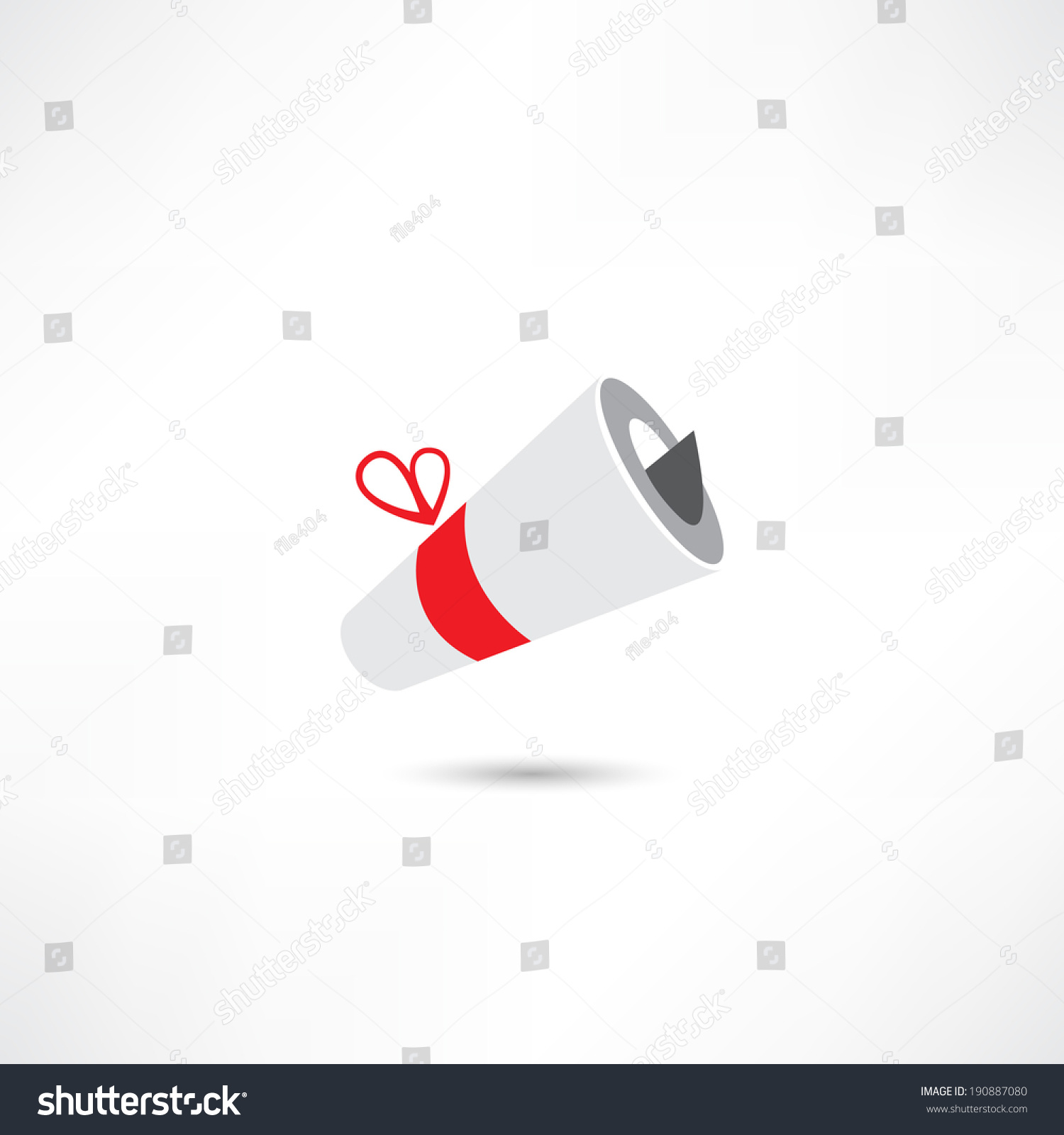 Rolled Letter Icon Stock Vector (Royalty Free) 190887080