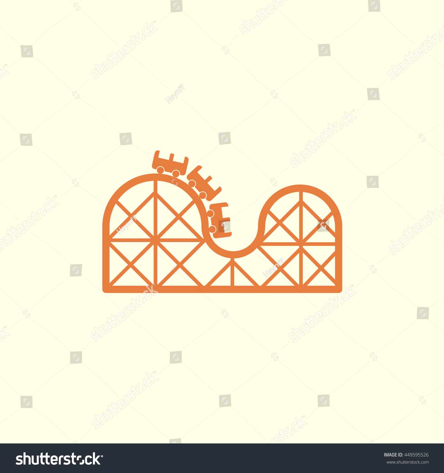 Roller Coaster Icon Stock Vector 449595526 - Shutterstock