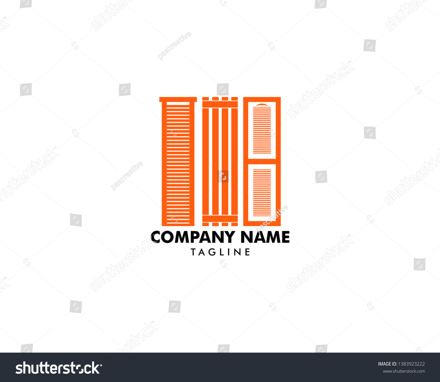 Roller Shutter Door Logo Icon Template Stock Vector (Royalty Free ...