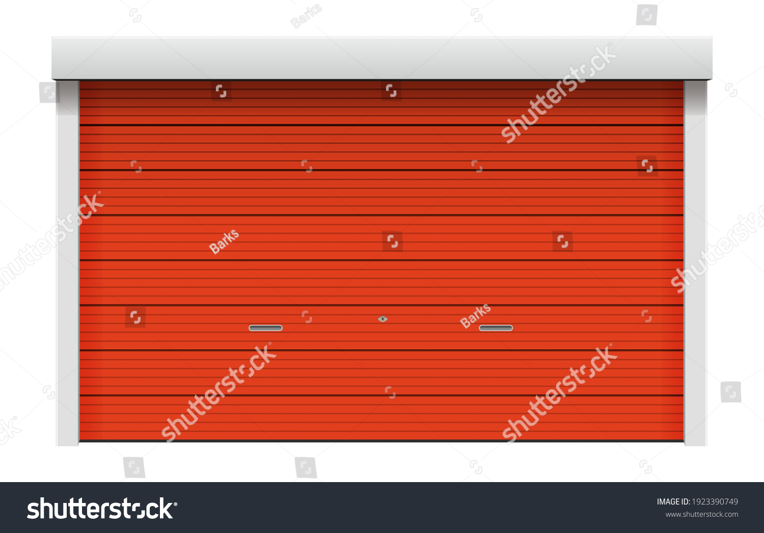 Roller Shutter Door Vector Illustration Red Stock Vector (Royalty Free ...