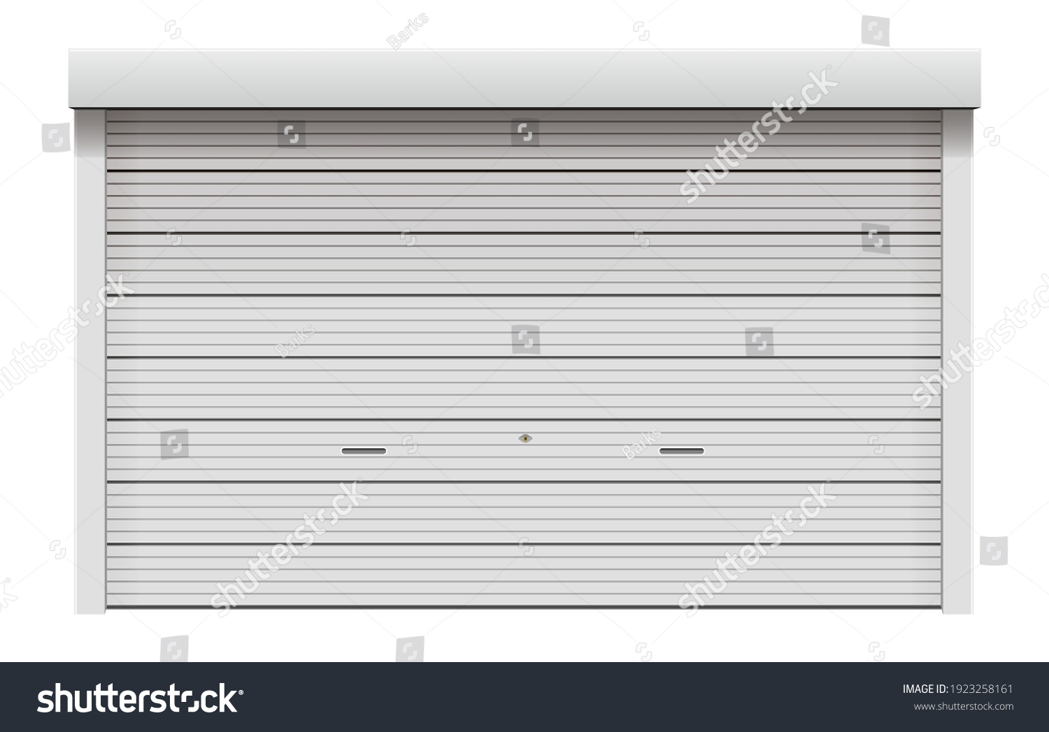 Roller Shutter Door Vector Illustration White Stock Vector (Royalty ...