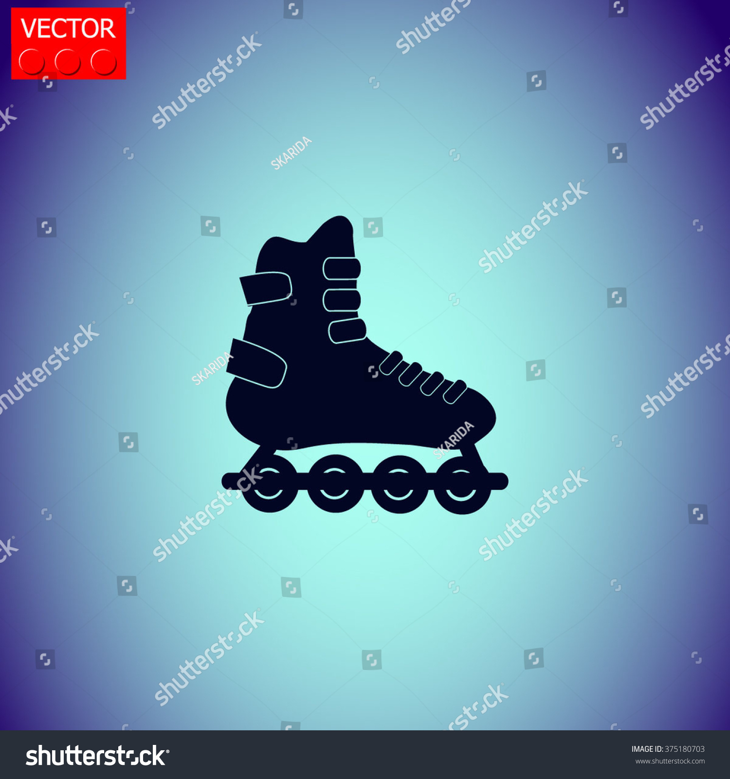 Roller Skate Symbol Vector Illustration Stock Vector (Royalty Free ...