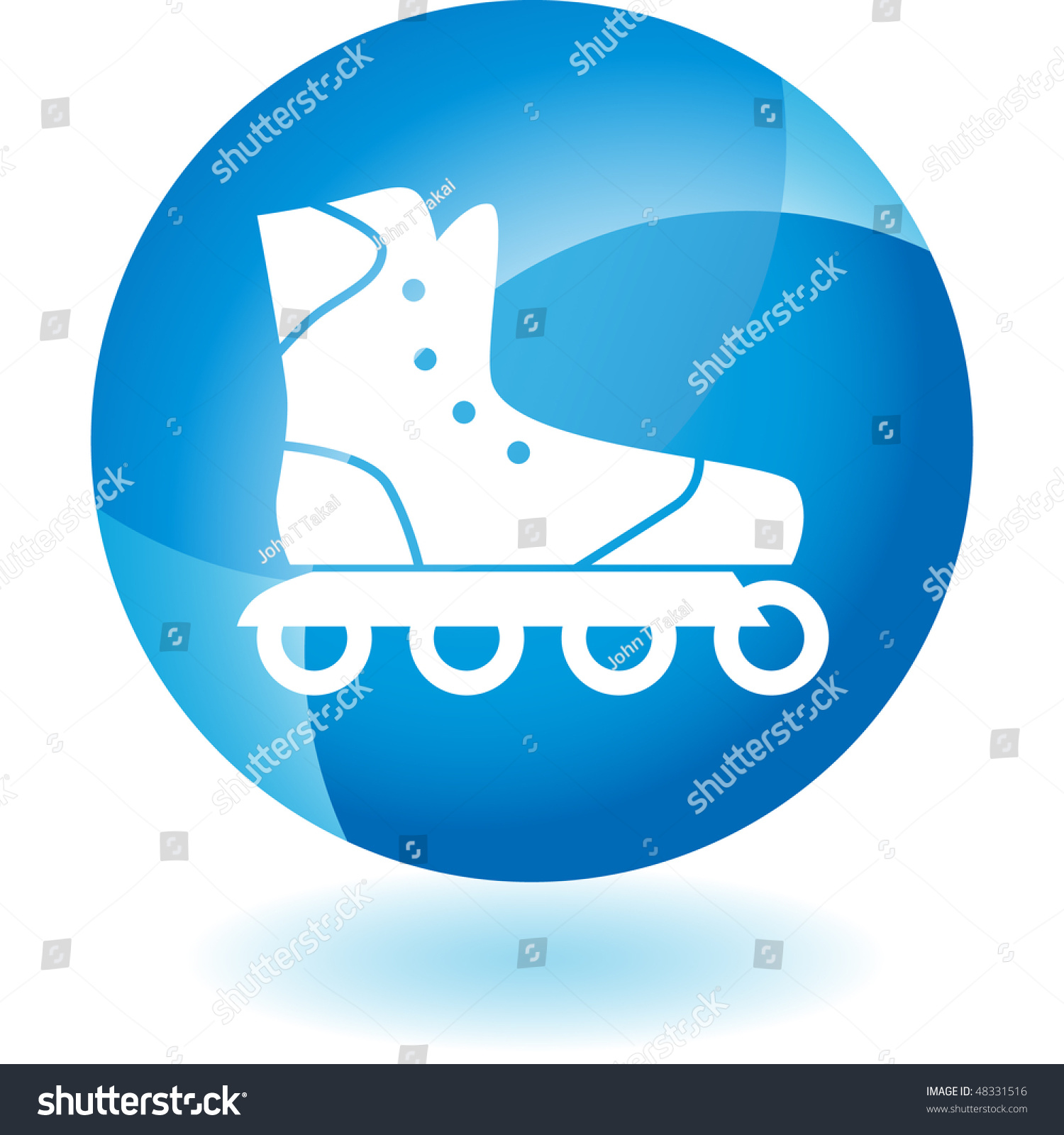 Rollerblade Icon Button Symbol Isolated On Stock Vector (Royalty Free ...