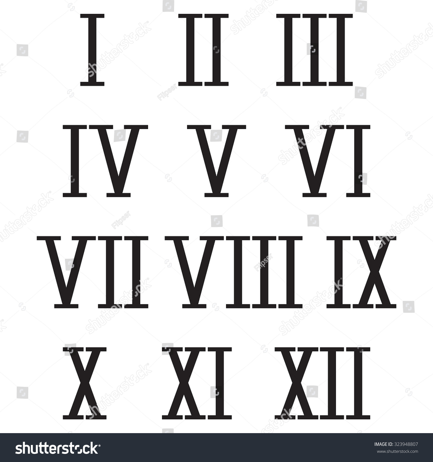 Roman Numerals Set Vector Illustration Isolated 스톡 벡터(로열티 프리) 323948807 ... Roman Numerals Set Vector Illustration Isolated 스톡 벡터(로열티 프리) 323948807 ...