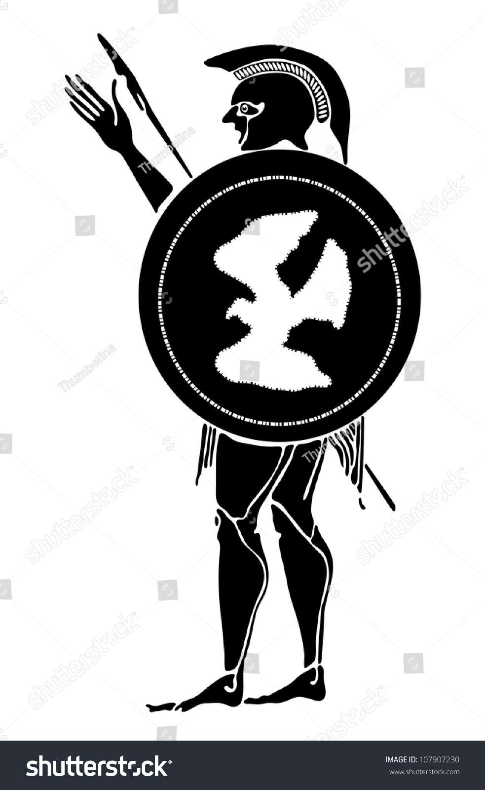 Roman Soldier Stock Vector (Royalty Free) 107907230
