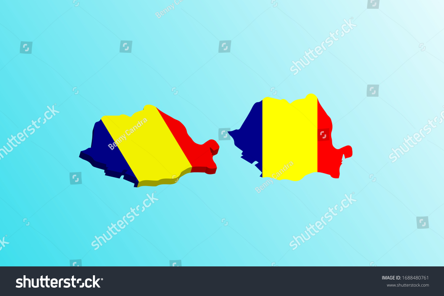 Romania Map 3d Icon Vector Illustration Stock Vector (Royalty Free ...
