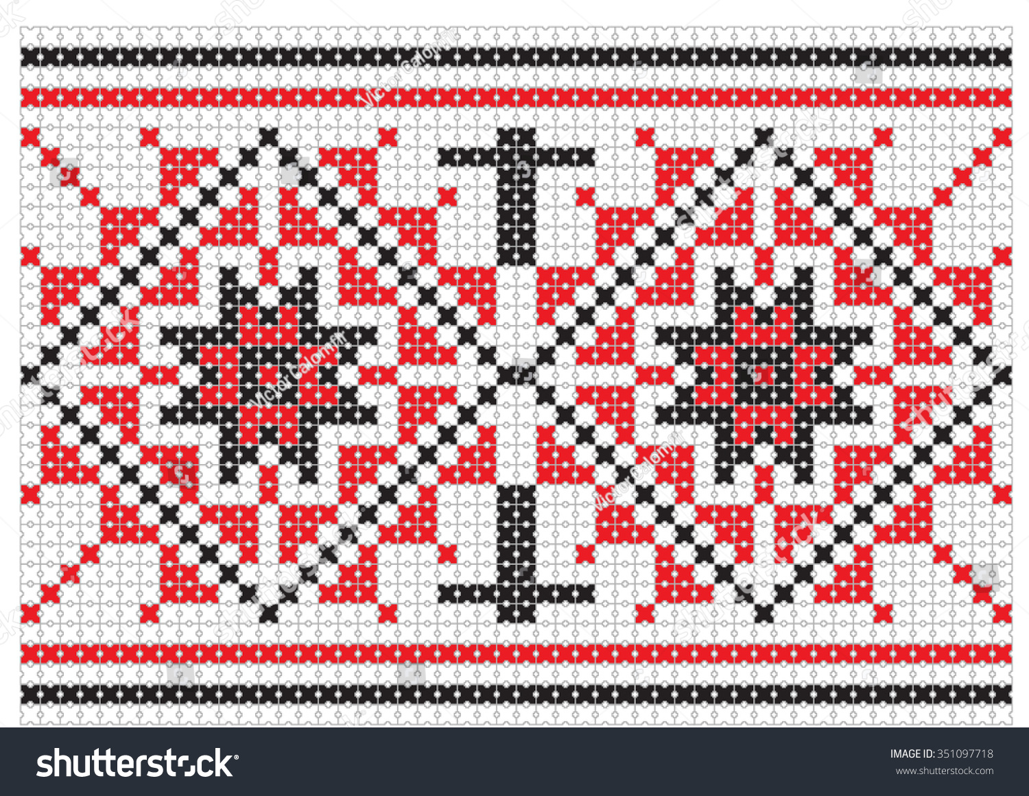 Romanian Traditional Pattern Vector Illustration: vector de stock ...