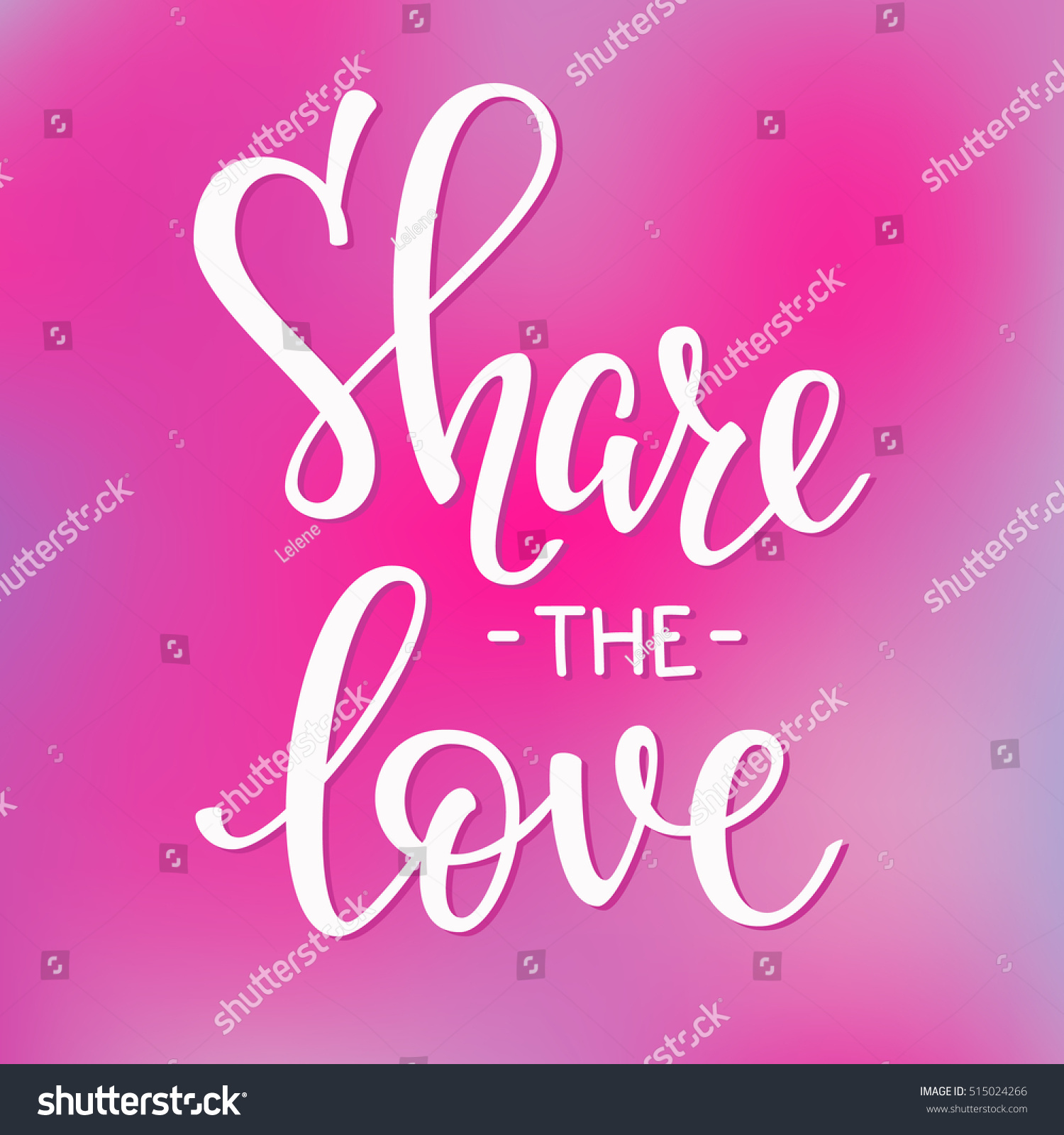 Romantic Lettering Calligraphy Postcard Poster Graphic Stock Vector