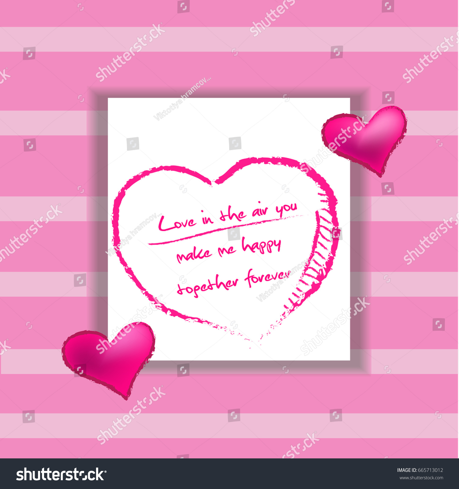 Romantic Lettering Set Calligraphy Postcard Poster Stock Vector