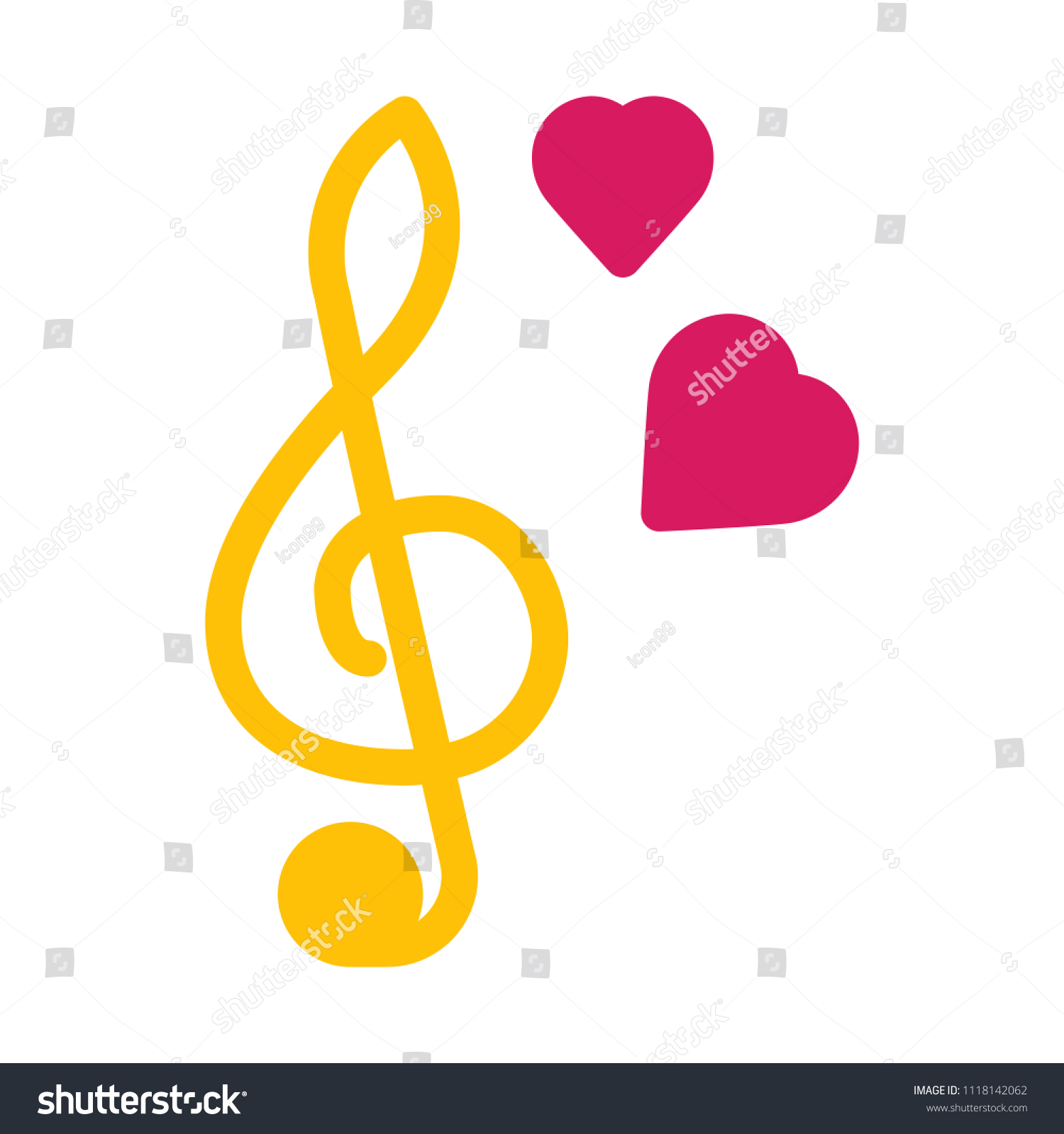 Romantic Music Notes Stock Vector (Royalty Free) 1118142062 | Shutterstock