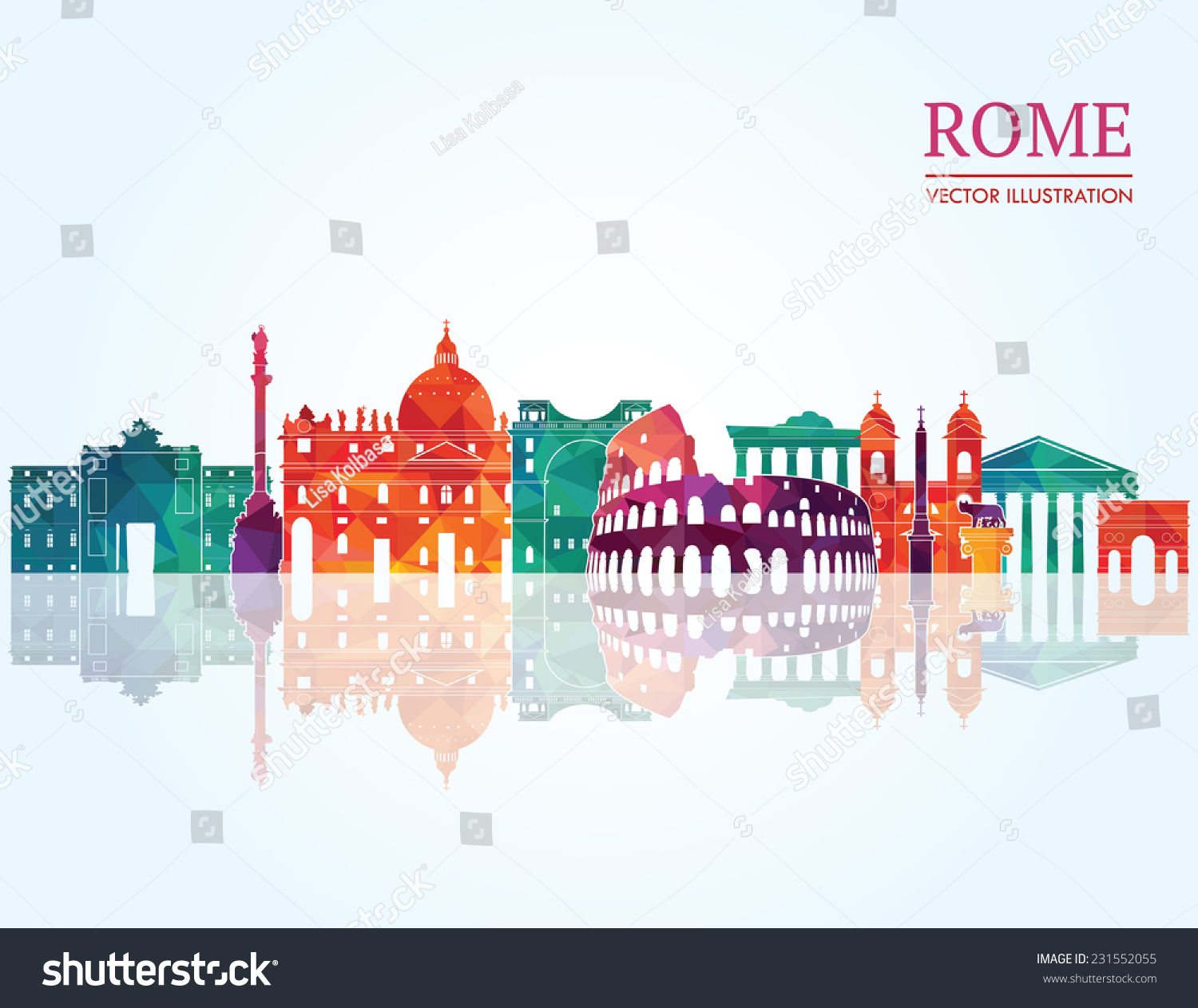 Esquina de Roma. Ilustración del vector: vector de stock (libre de ...