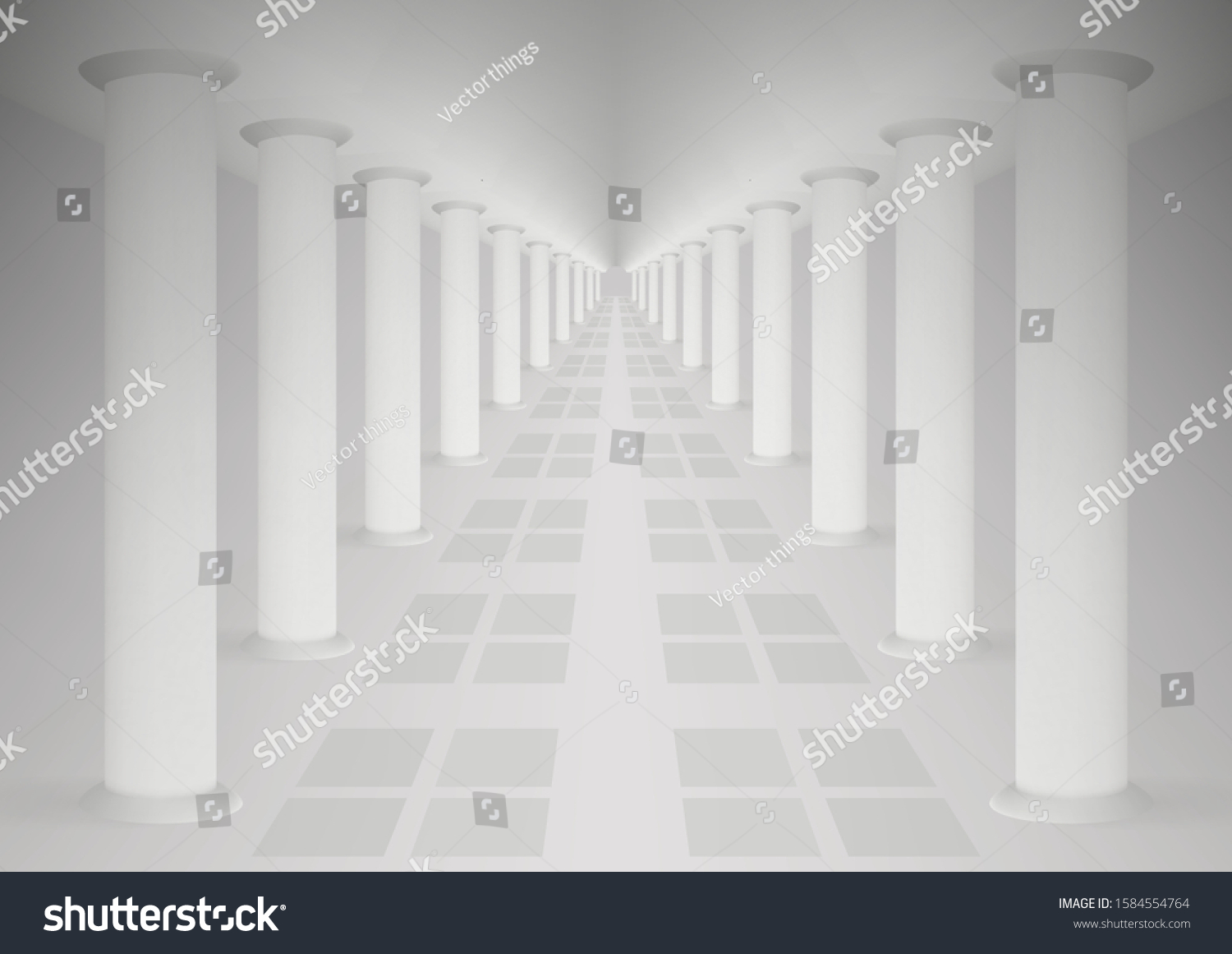 Rome Style Column Corridor Palace Interior Stock Vector (Royalty Free ...