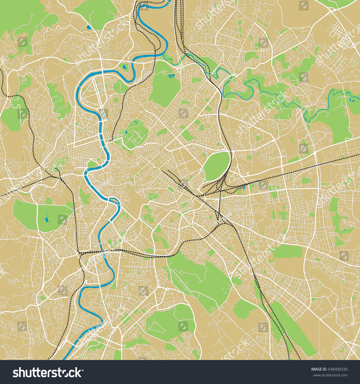 Rome Vector Map Ultra Detailed Editable Stock Vector (Royalty Free ...