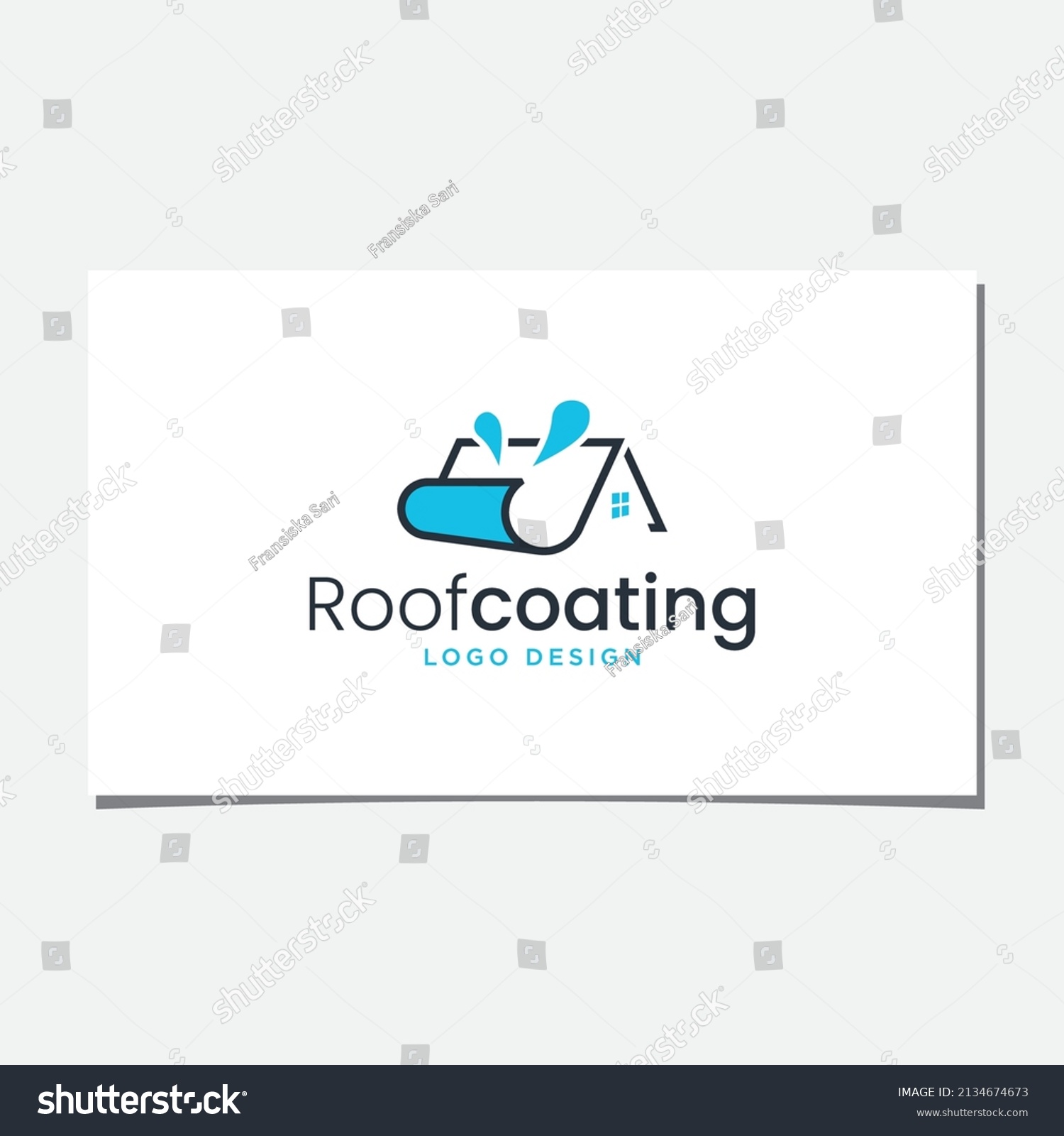 Roof Coating Vector Logo Design Stock Vector (Royalty Free) 2134674673 ...