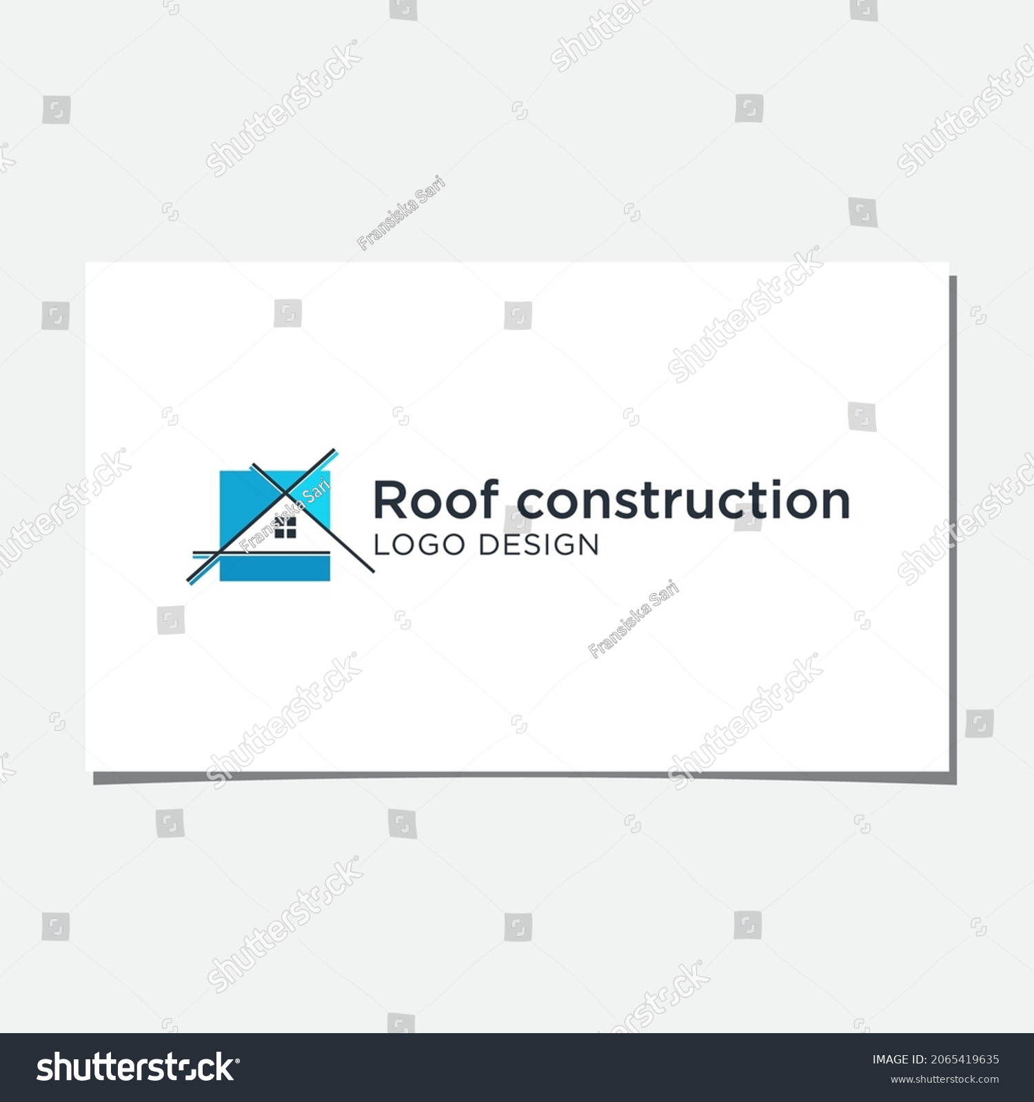 Roof Construction Logo Design Vector Stock Vector (Royalty Free ...