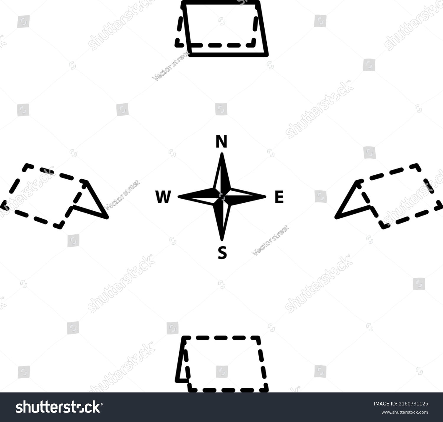 Roof Direction Icon Vector Stock Vector (Royalty Free) 2160731125 ...