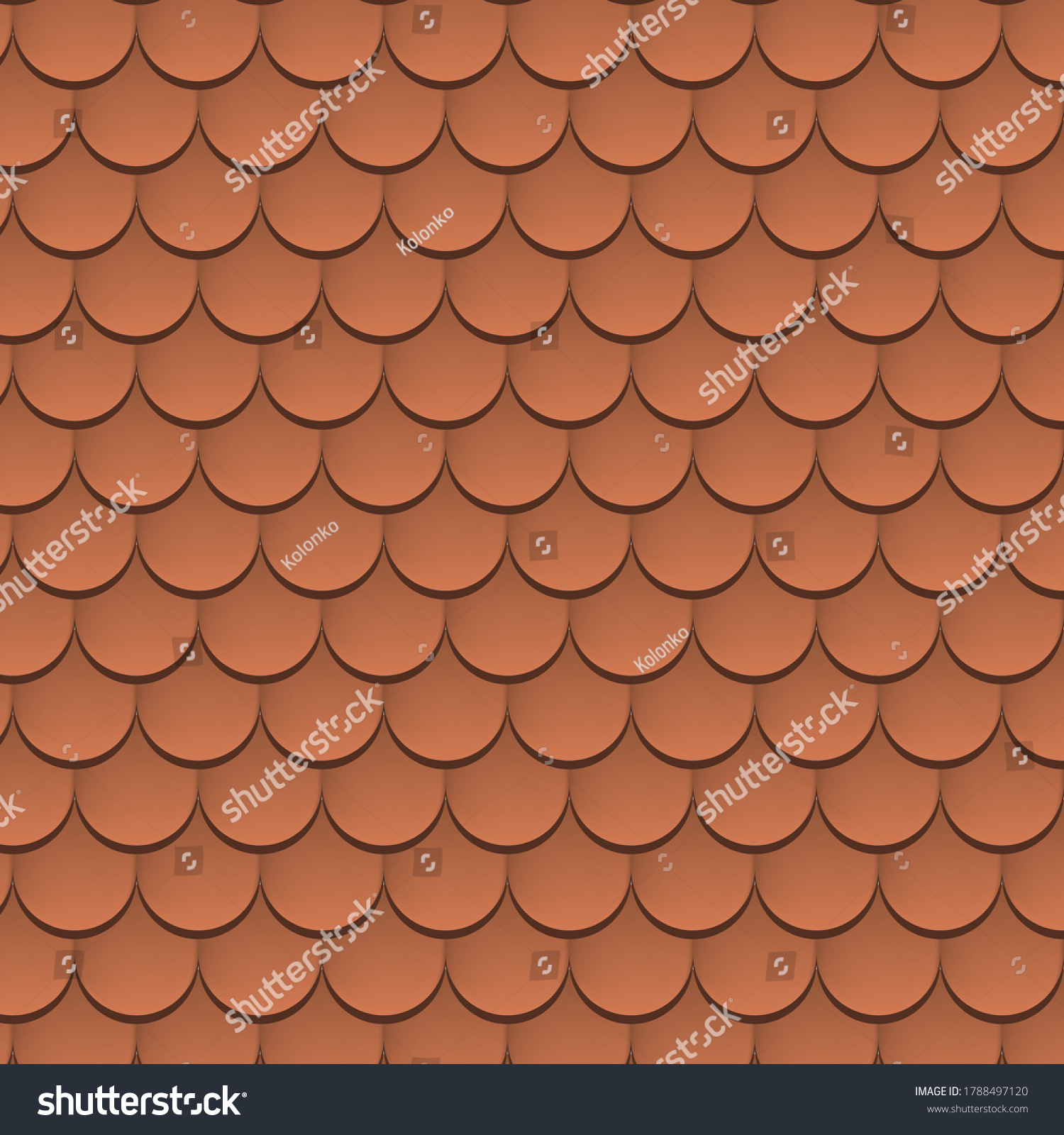 Roof Tile Vector Texture Pattern Rooftop Stock Vector (Royalty Free ...