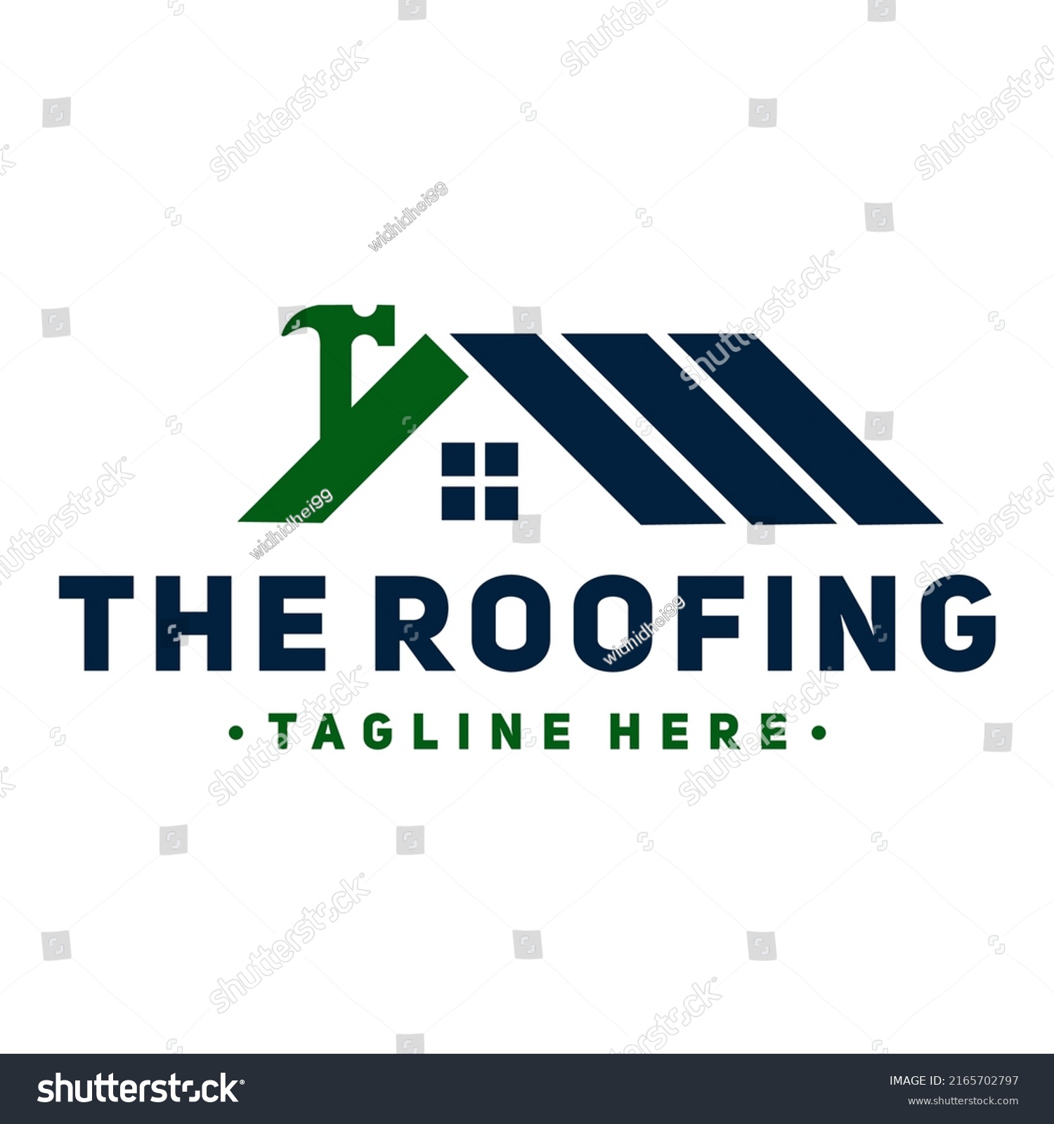 Roofing Service Logo Design Creative Stock Vector (Royalty Free ...