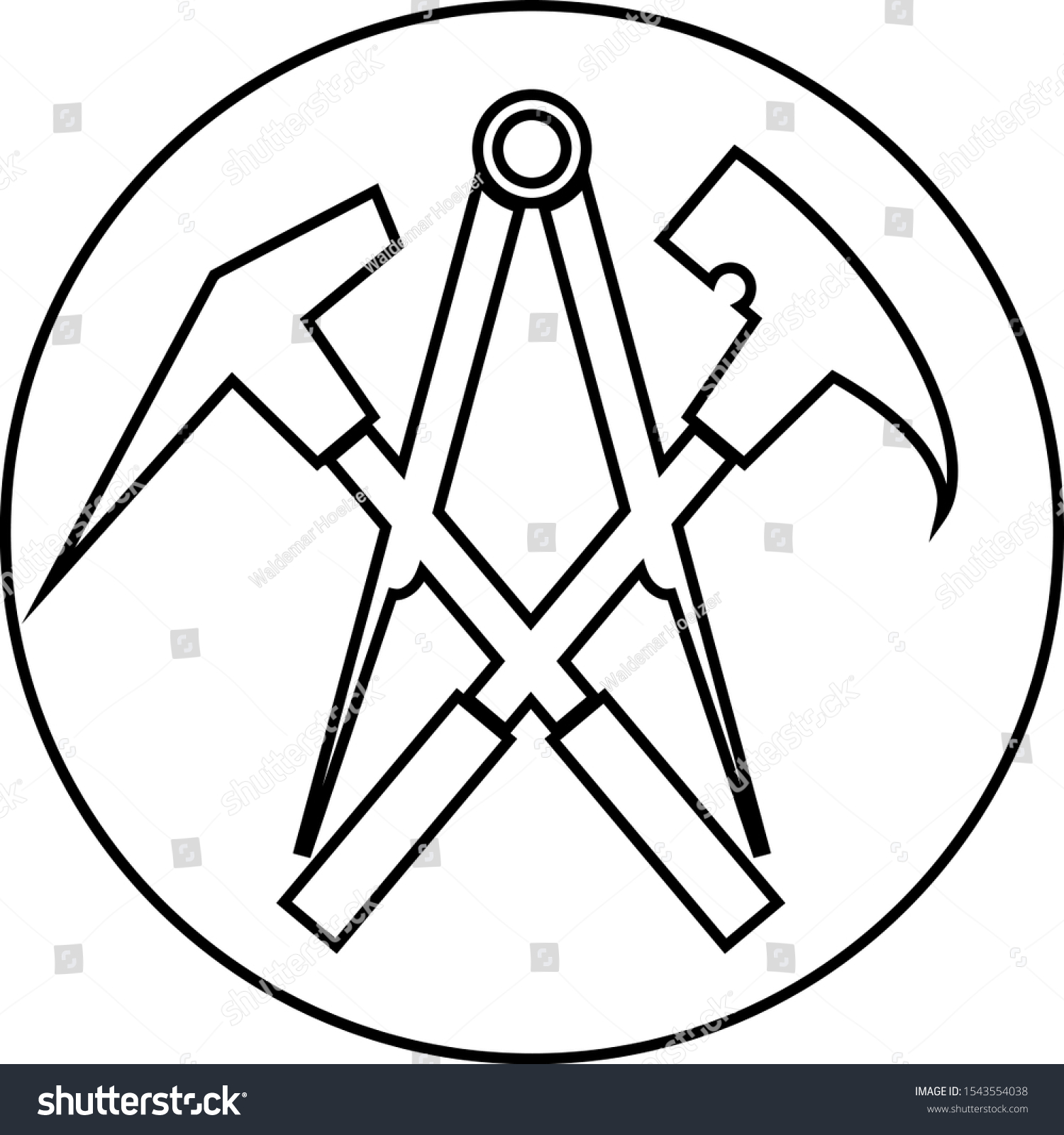 Roofing Tools Tools Roofers Logo Stock Vector (Royalty Free) 1543554038 ...