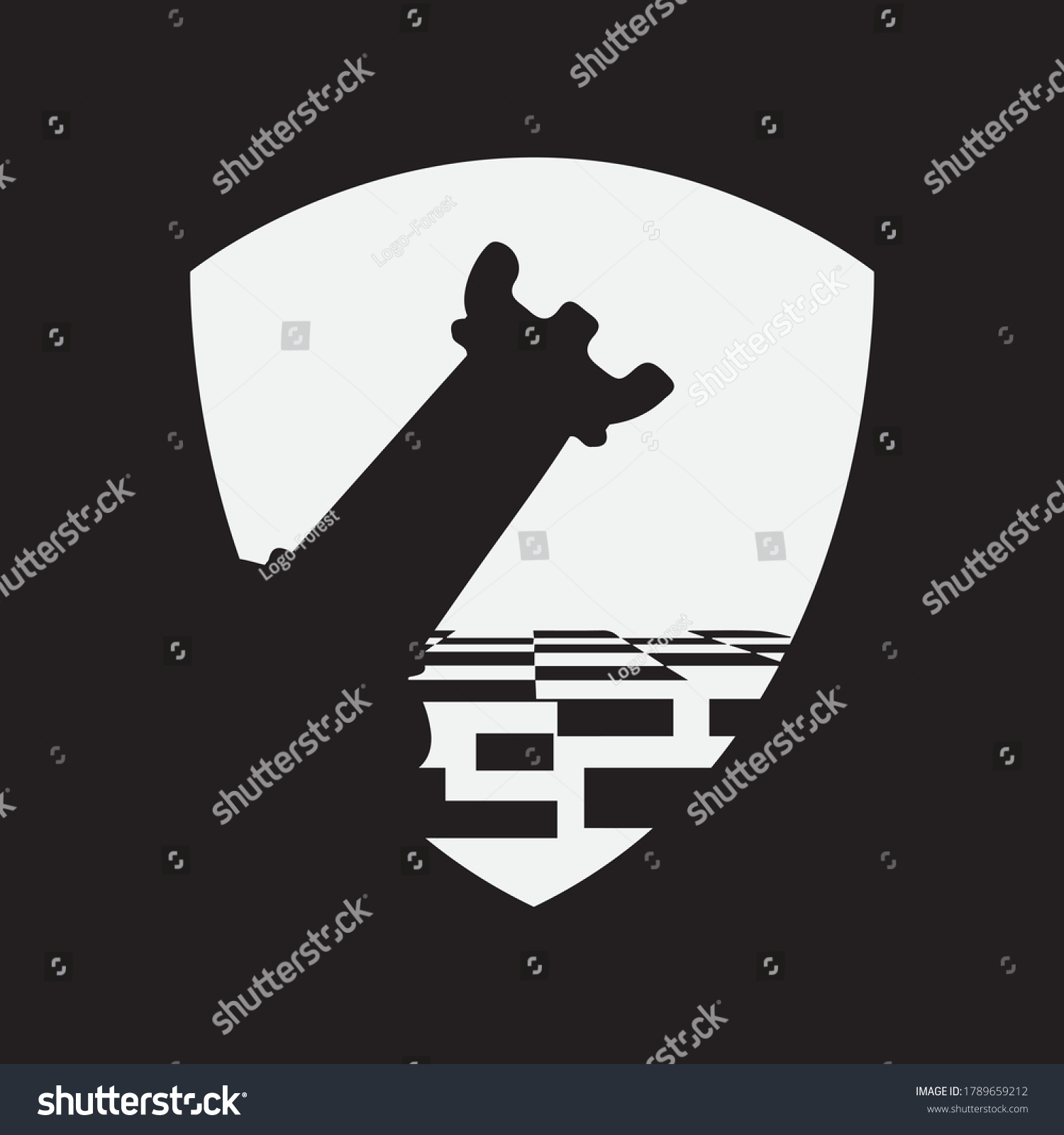 Rook Chess Logo Design Vector Template Stock Vector (Royalty Free ...