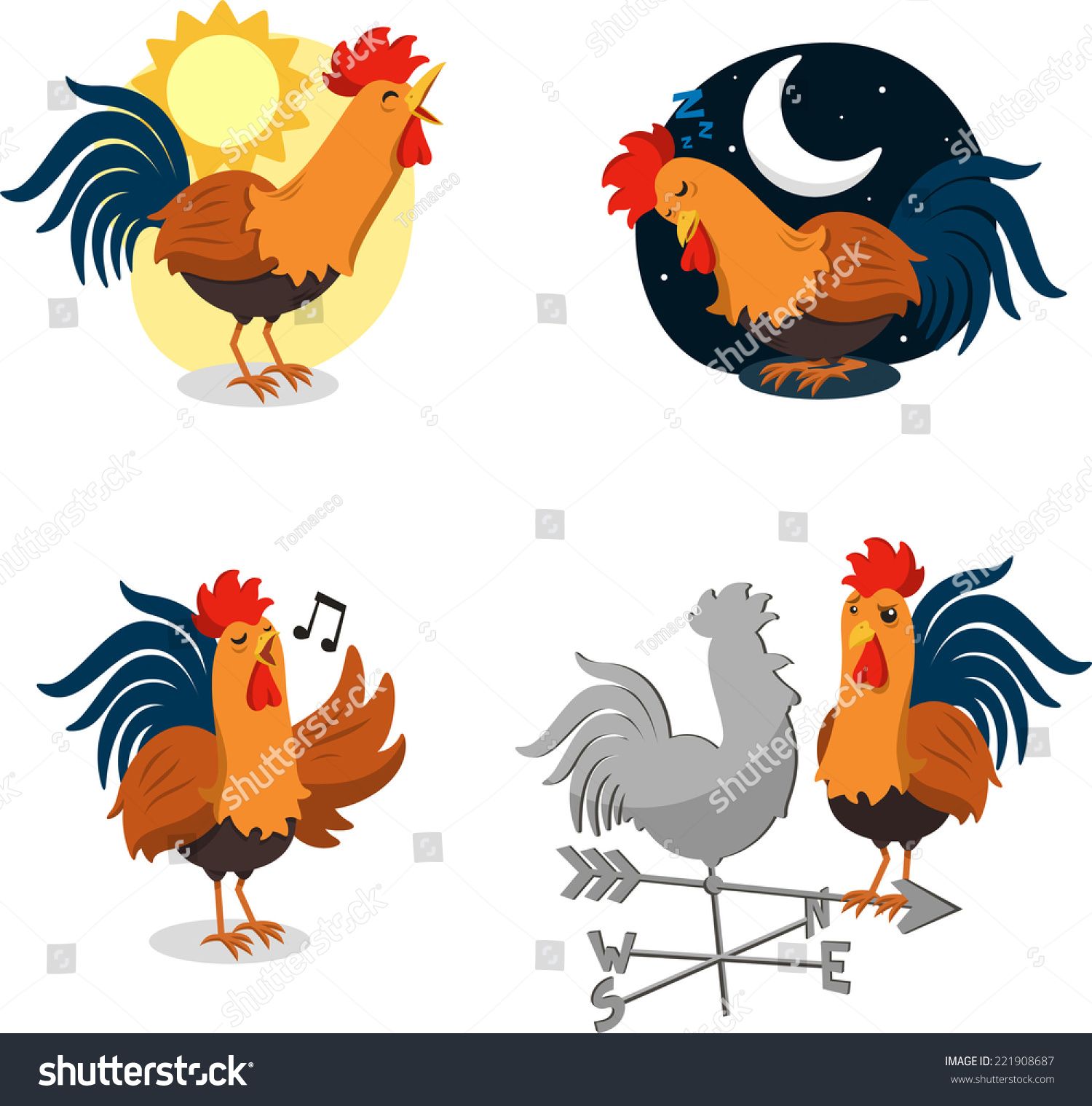 3,053 Rooster sings Images, Stock Photos & Vectors | Shutterstock