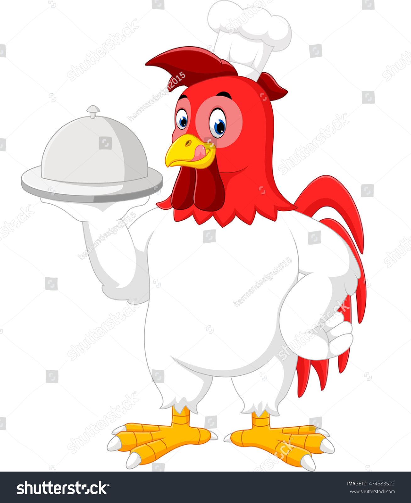Rooster Chef Cartoon: vector de stock (libre de regalías) 474583522 ...