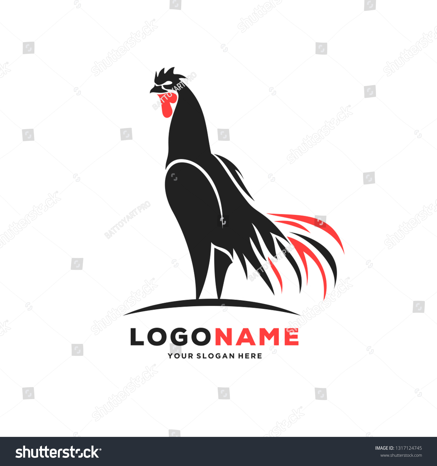 Rooster Logo Designs Template Stock Vector (Royalty Free) 1317124745 ...