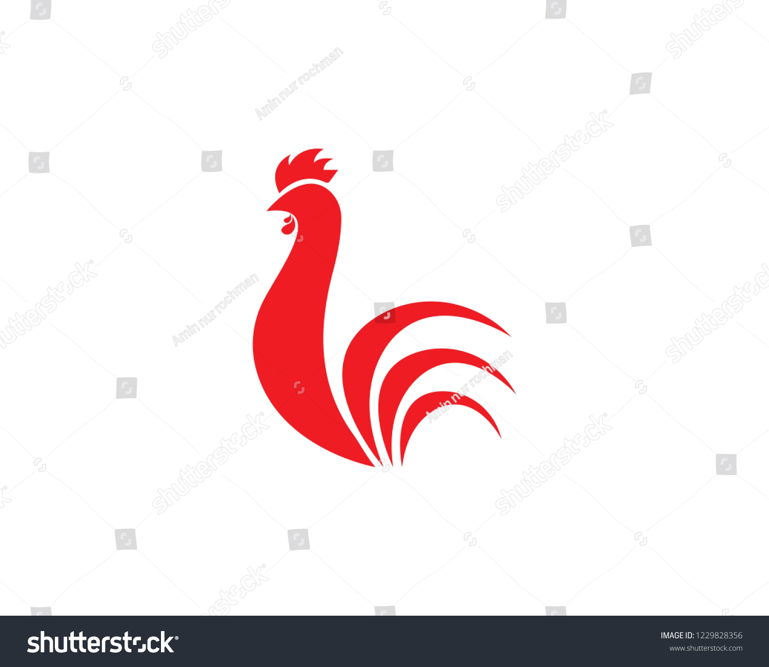 Rooster Logo Template Vector Illustration Stock Vector (Royalty Free ...