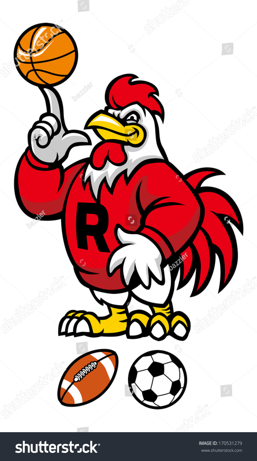 Rooster Mascot Stock Vector 170531279 - Shutterstock