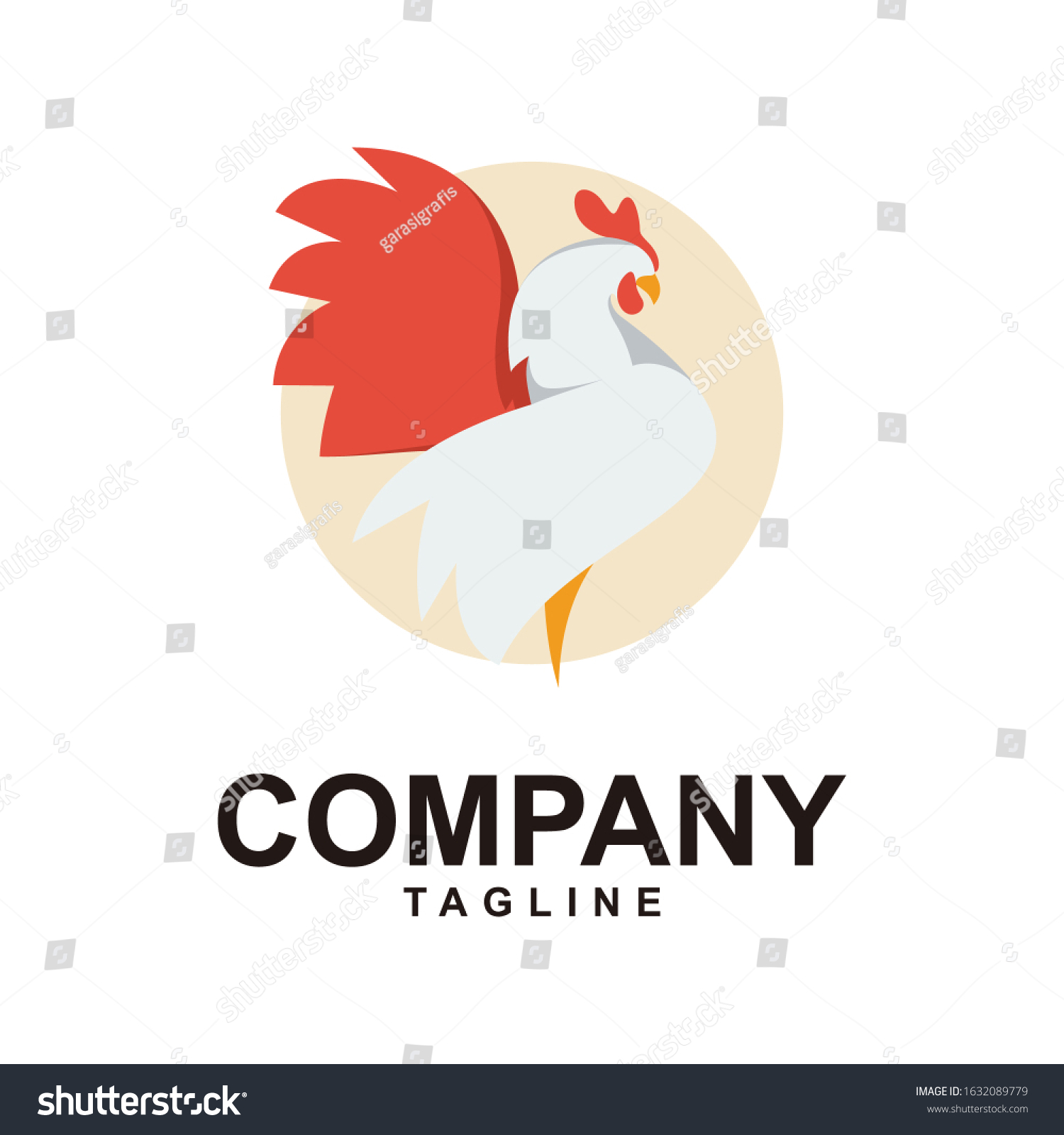Rooster Modern Logo Illustration Vector Stock Vector (Royalty Free ...