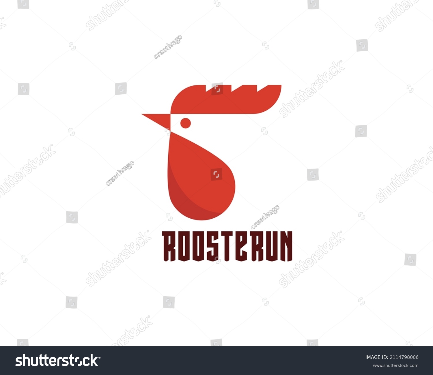 Roosterun Rooste Logo Template Fully Vector Stock Vector (Royalty Free ...