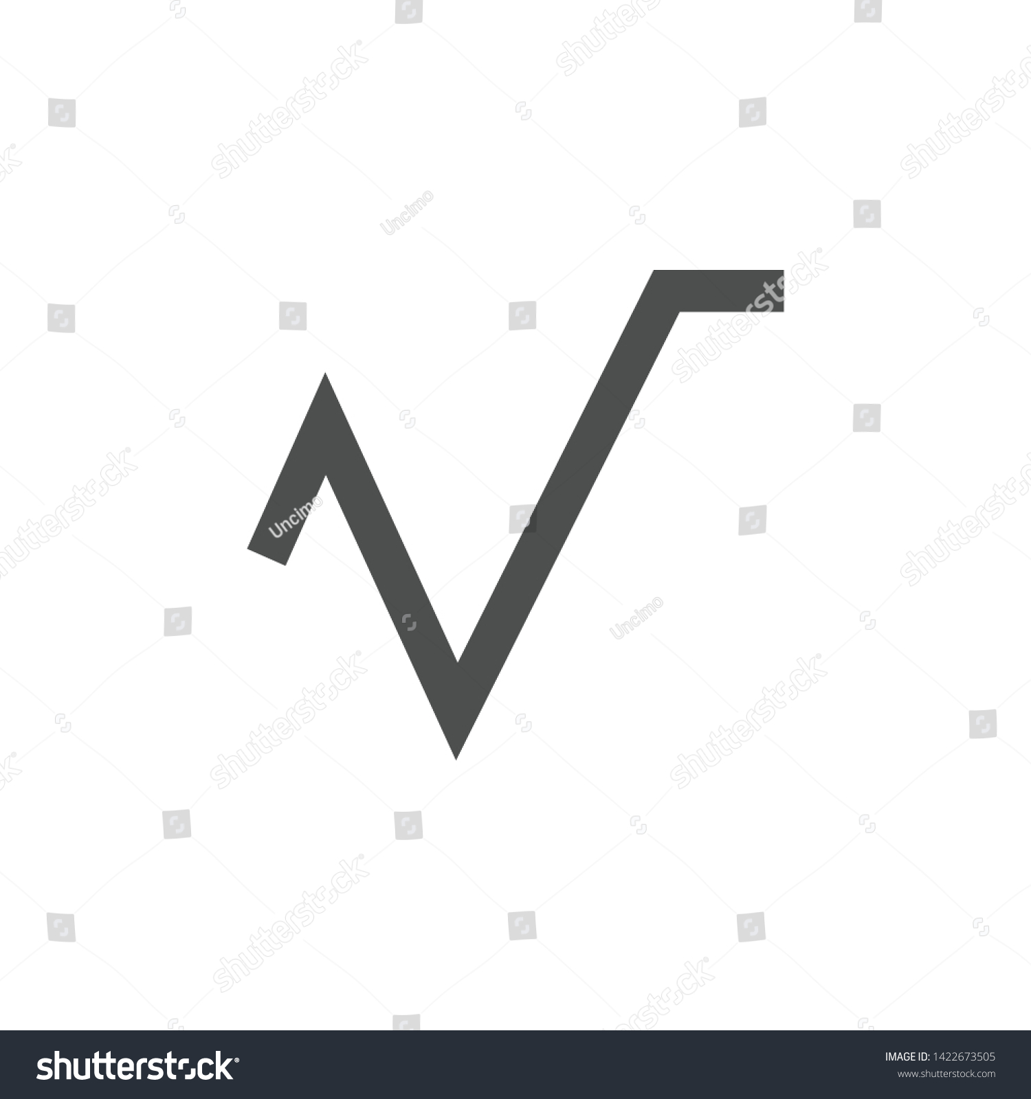 Root Icon Math Symbol Modern Simple Stock Vector (Royalty Free ...
