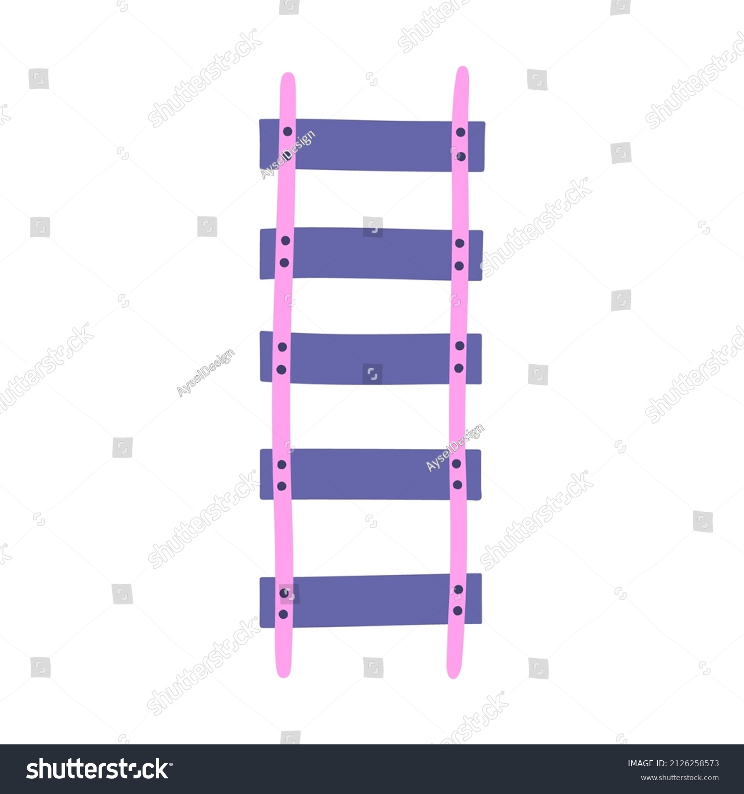 Rope Bridge Handdrawn Vector Illustration Stock Vector (Royalty Free ...