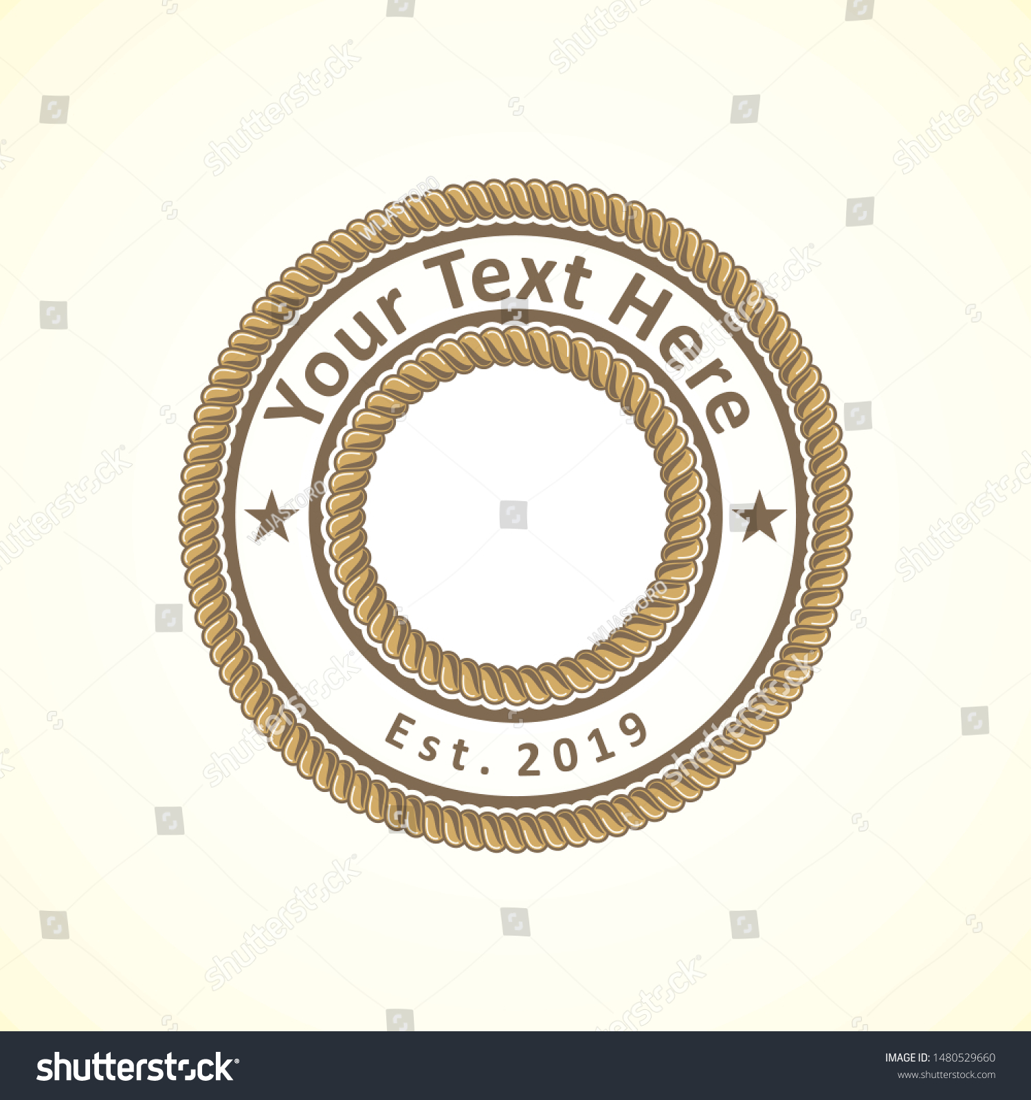 Rope Circle Emblem Badge Template Vector: Vector có sẵn (miễn phí bản ...