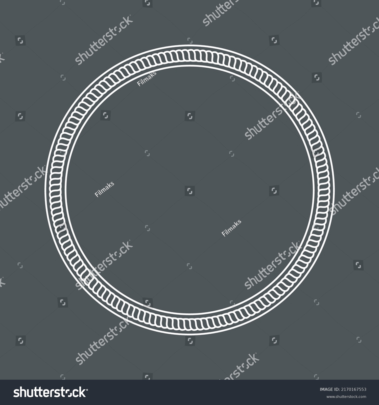 Rope Cord Frame Circle Pattern Ornamental Stock Vector (Royalty Free ...