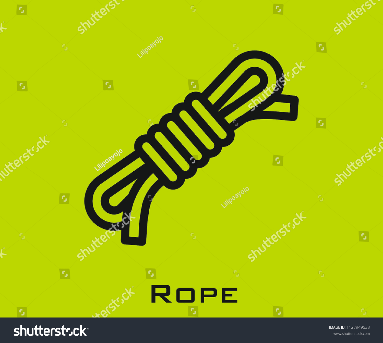 Rope Icon Signs Stock Vector (Royalty Free) 1127949533