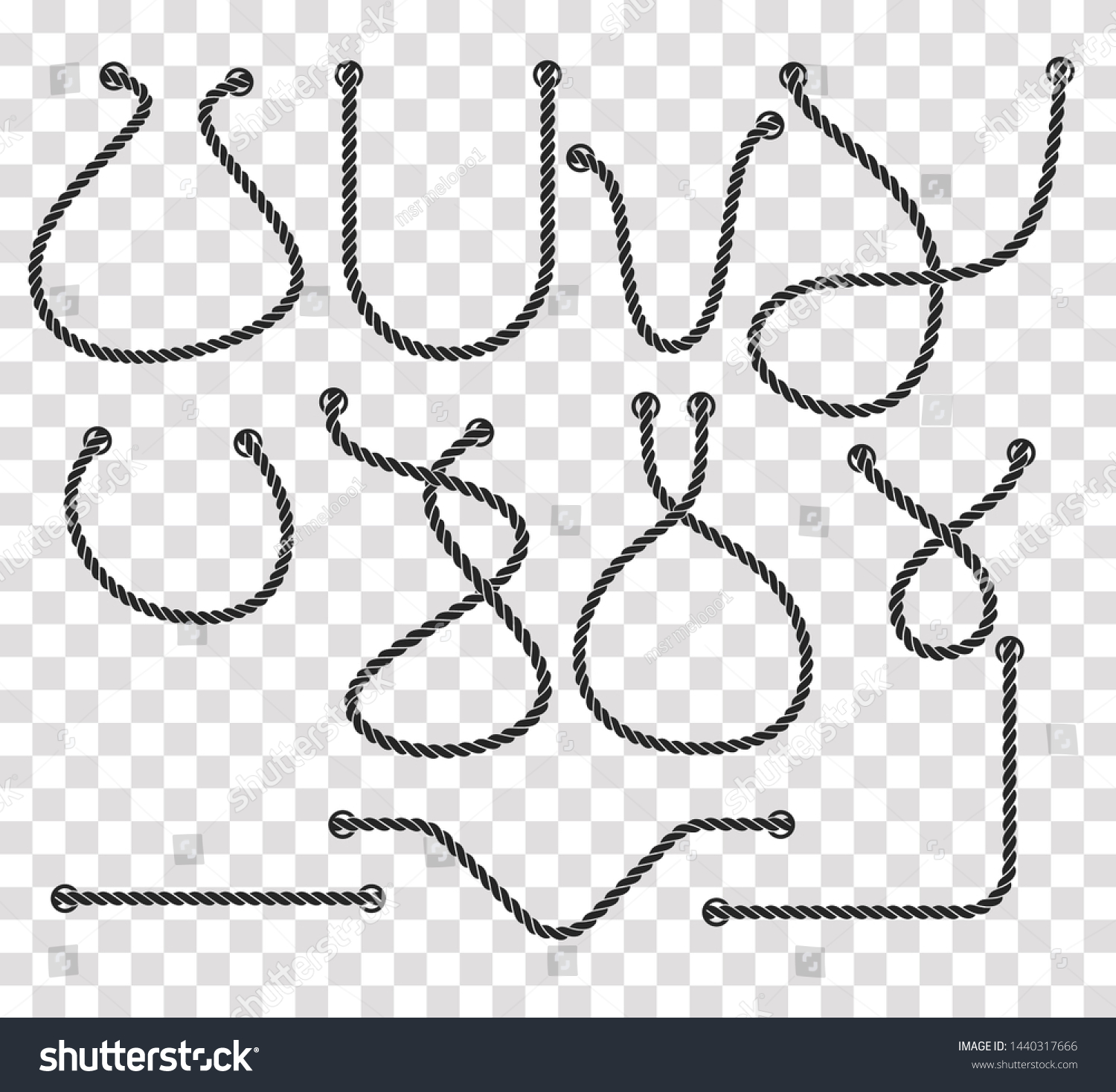 Rope Icon Transparent Background Vector Illustration Stock Vector ...