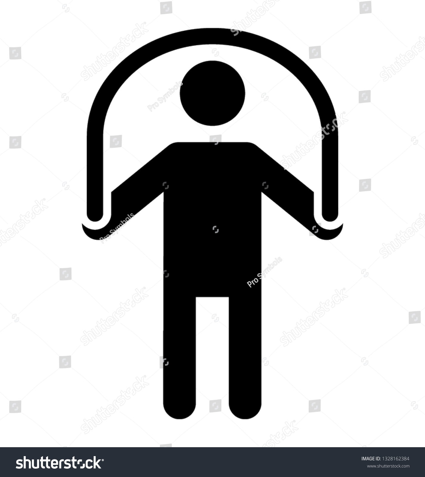Rope Jumping Vector Element Pictogram Stock Vector (Royalty Free ...