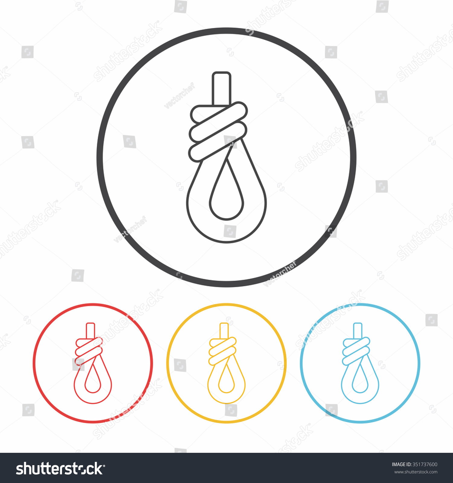 Rope Line Icon Stock Vector (Royalty Free) 351737600 | Shutterstock