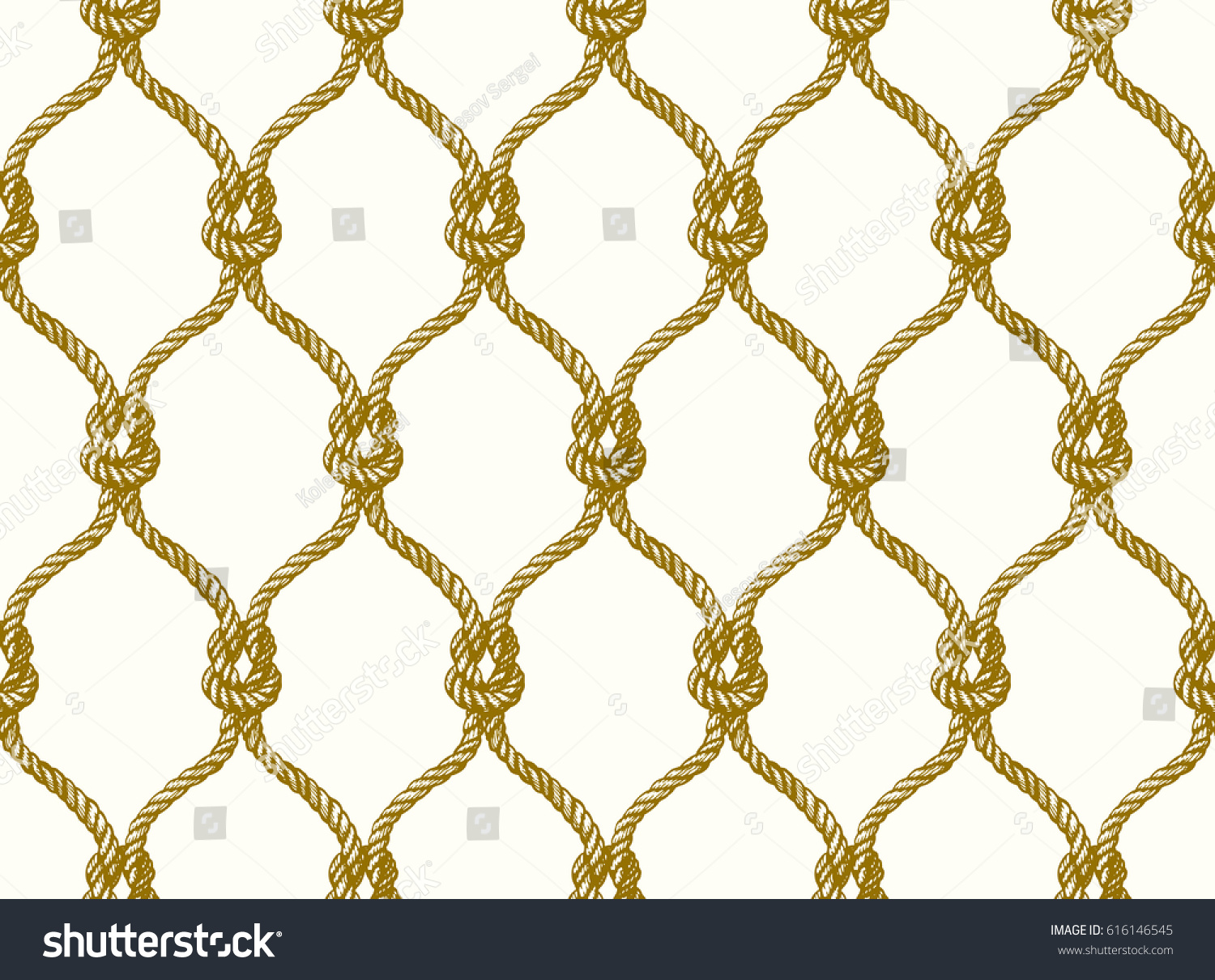 Rope Seamless Tied Fishnet Pattern Vector Stock Vector (Royalty Free ...