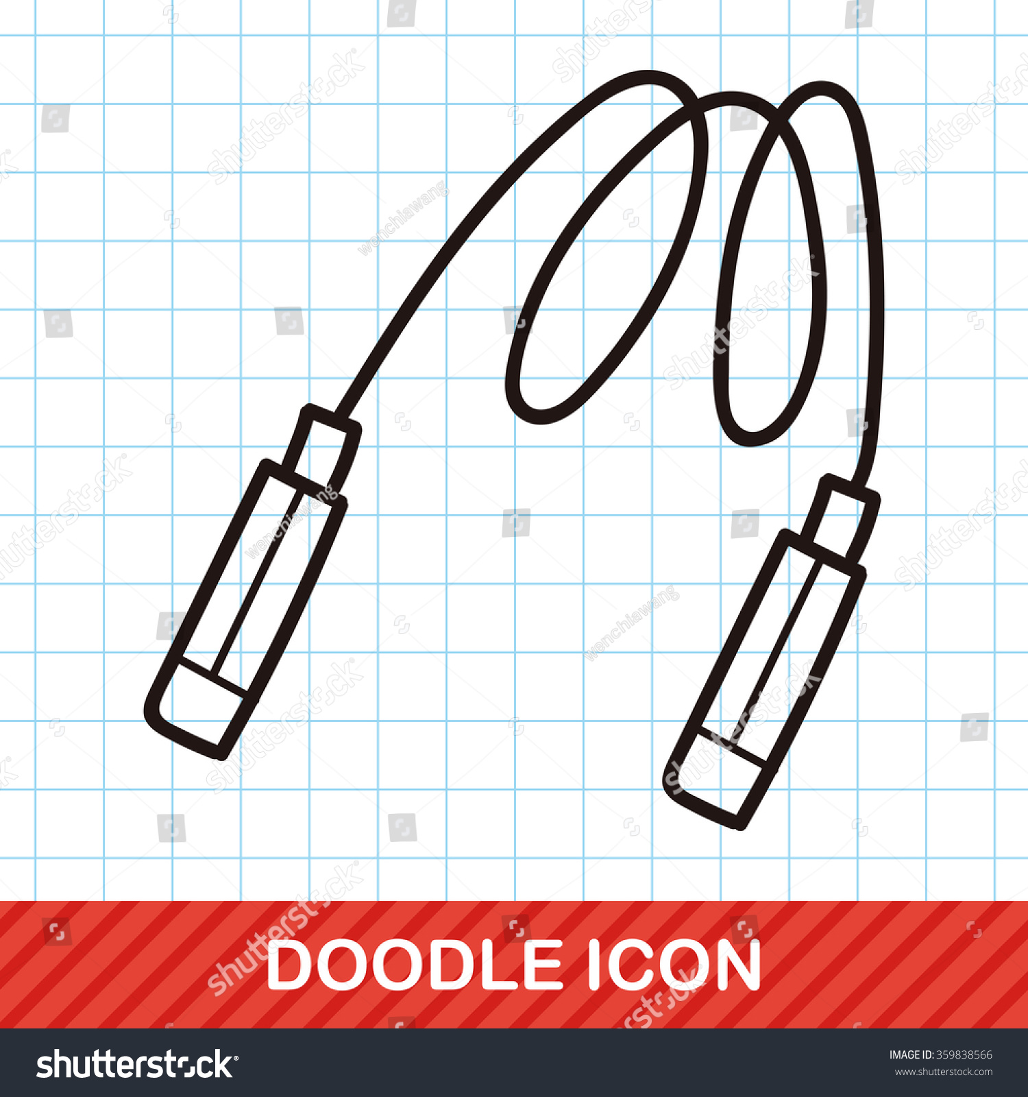 Rope Skipping Doodle Stock Vector (Royalty Free) 359838566