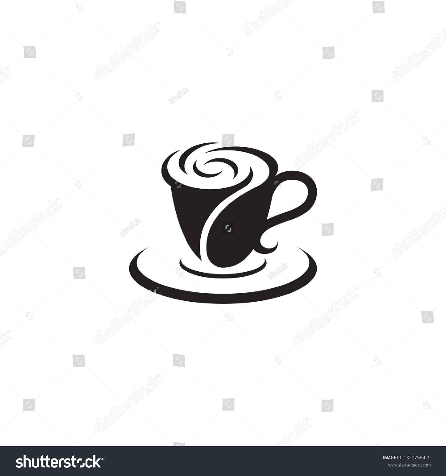 Rose Cup Coffee Logo Vector Stock Vector (Royalty Free) 1320755429